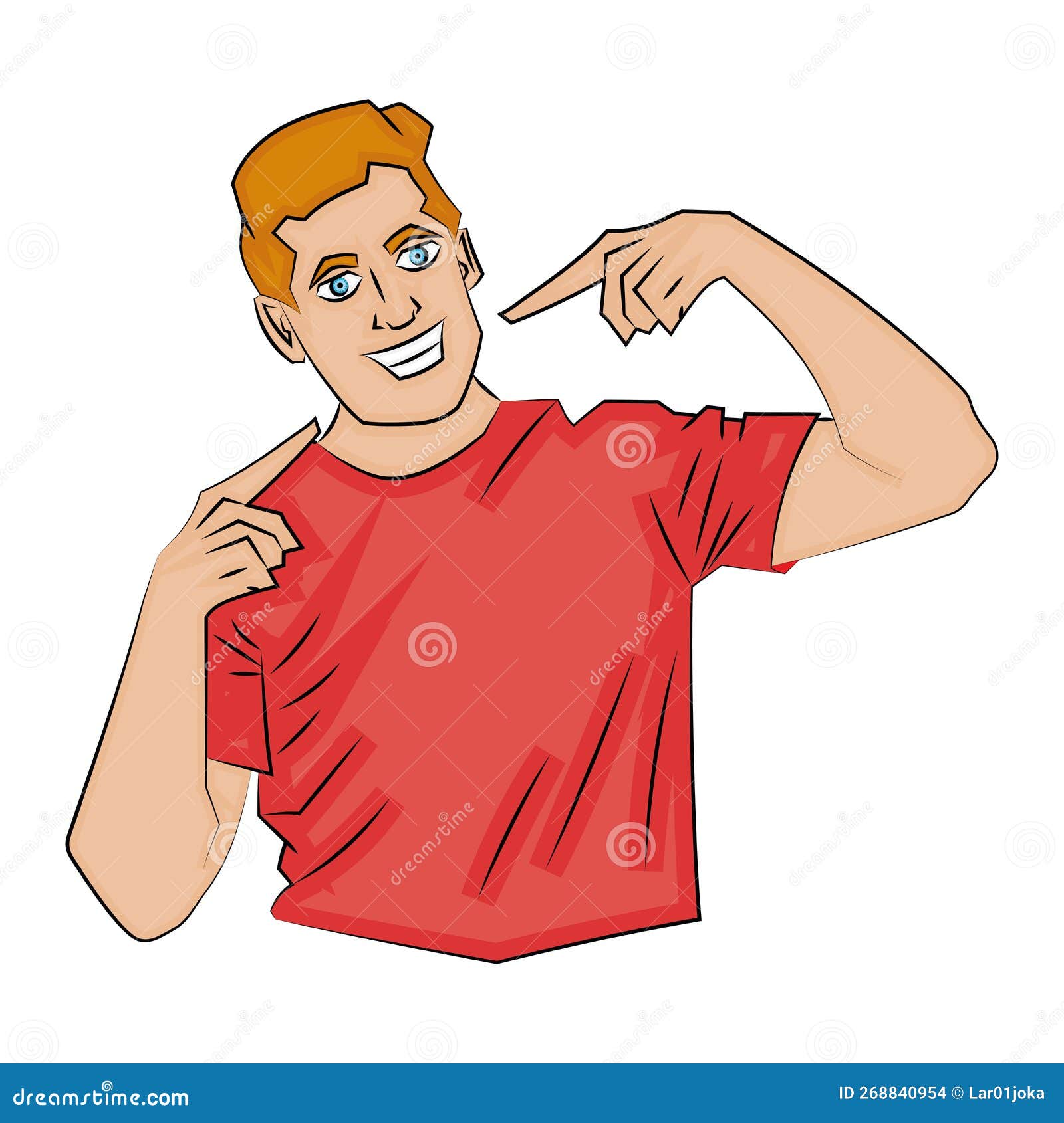Isolated Handsome Male Comic Character Vector Stock Vector ...