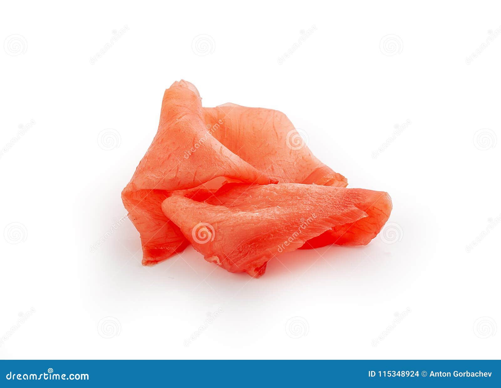 Red pickled ginger stock photo. Image of isolated, orient - 115348924