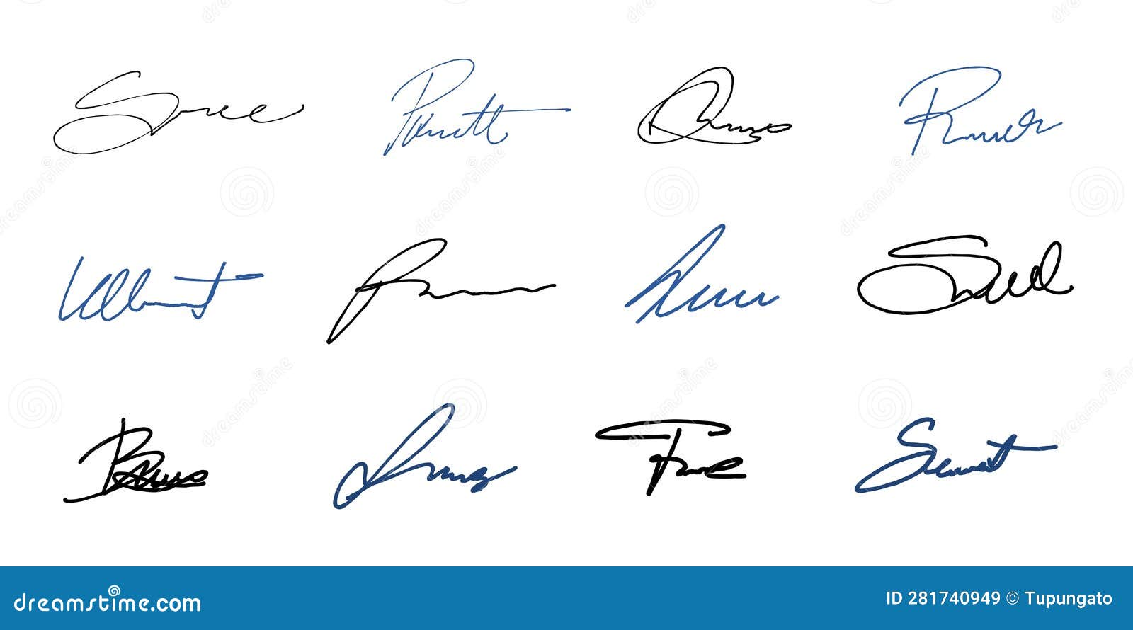 Imaginary Signatures Vector Collection | CartoonDealer.com #259713769