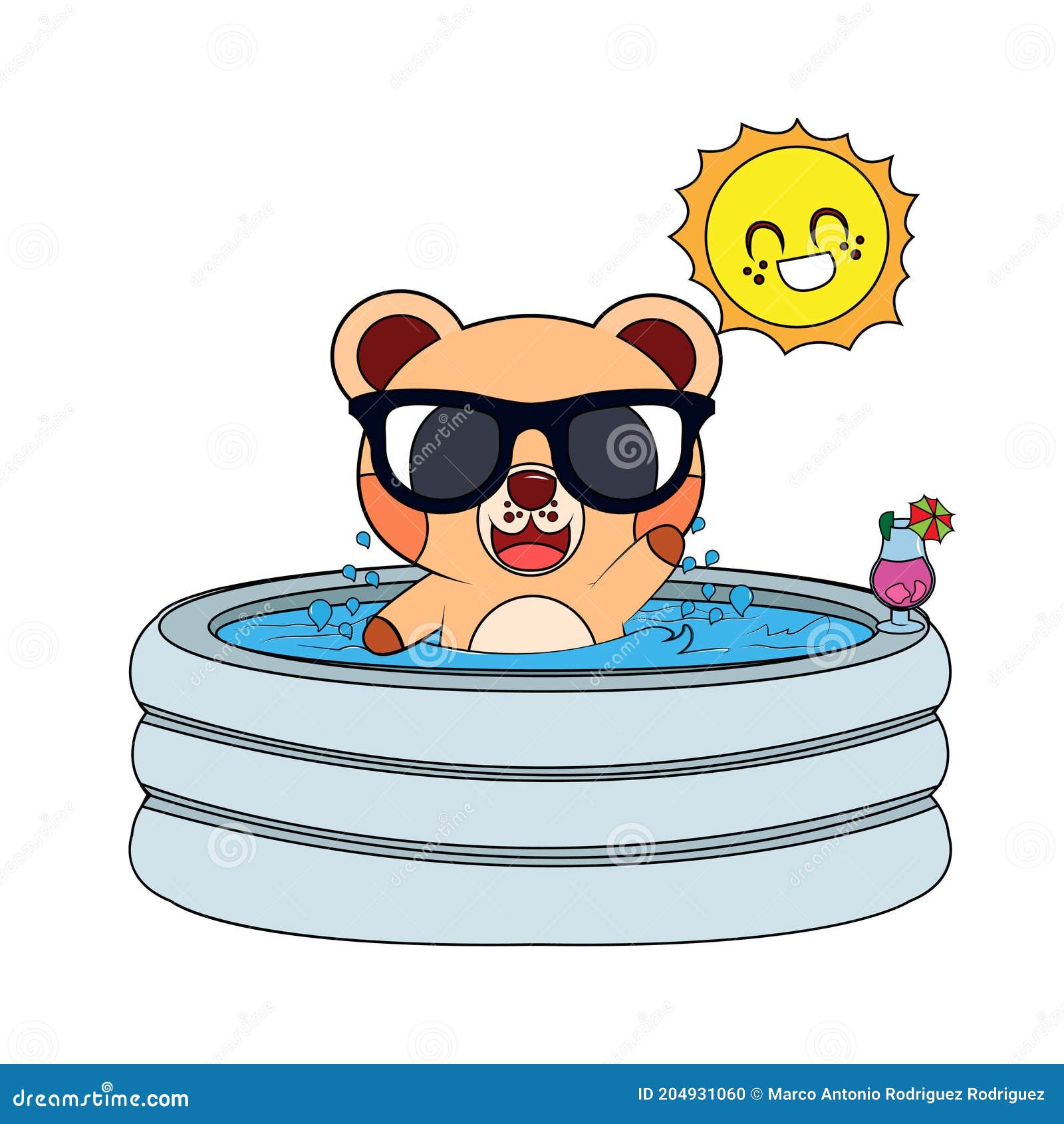Cartoon Inflatable Circle For Swimming. Illustration Of An Inflatable ...