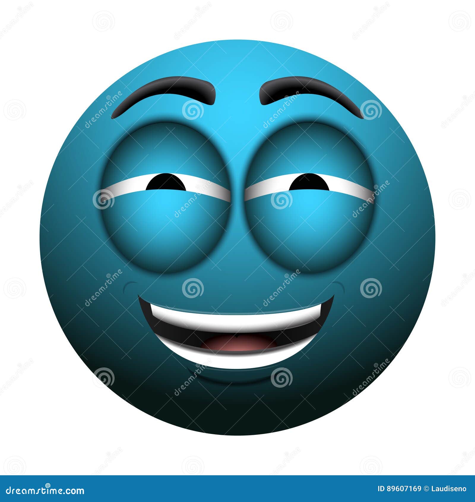 Isolated happy emote stock illustration. Illustration of head - 89607169