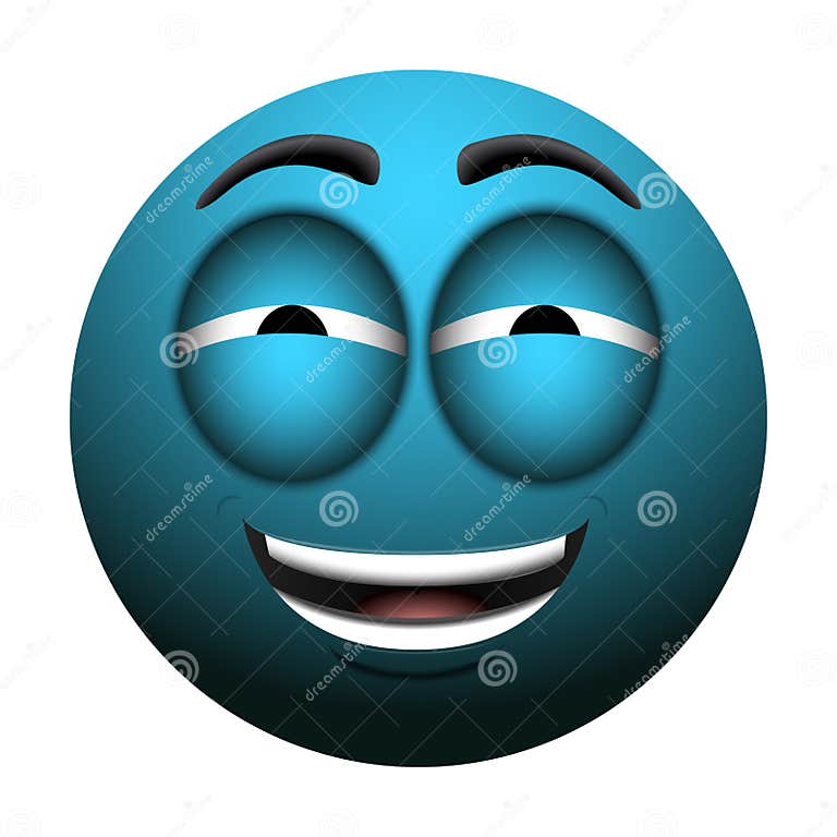 Isolated happy emote stock illustration. Illustration of head - 89607169