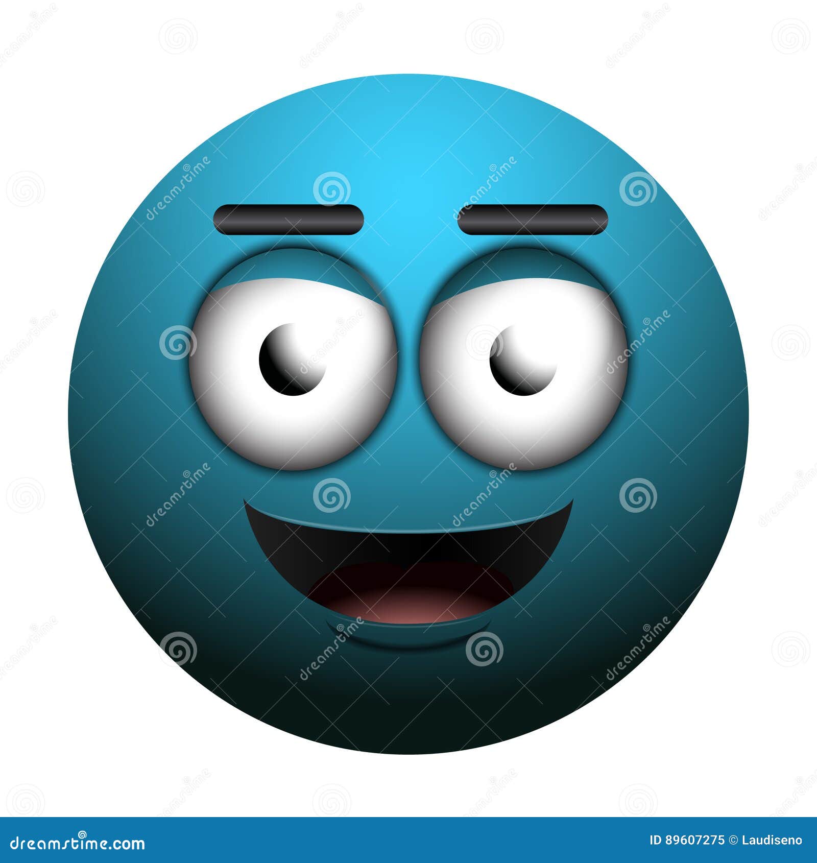 Isolated happy emote stock illustration. Illustration of young - 89607275