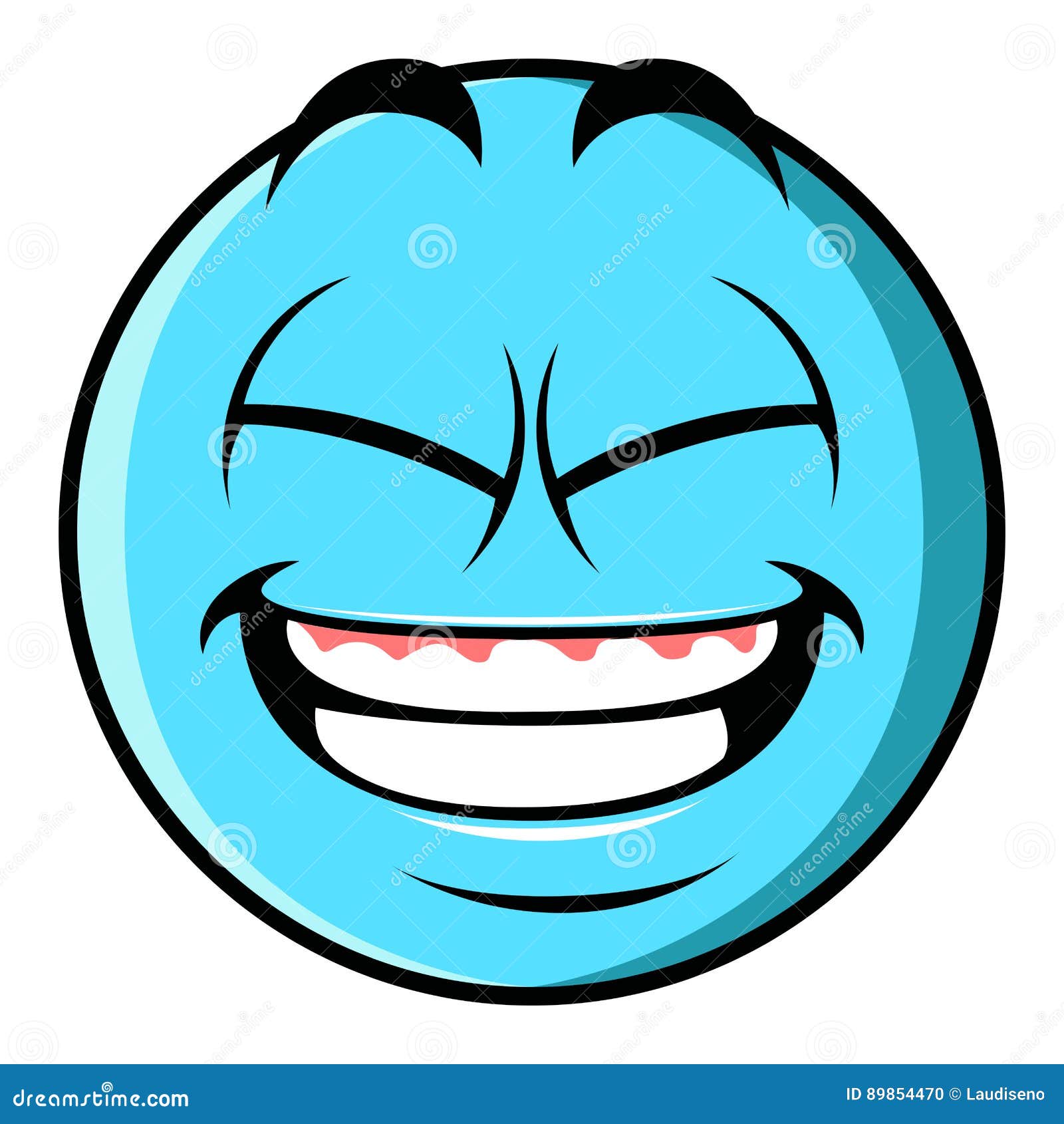 Isolated happy emote stock vector. Illustration of isolated - 89854470