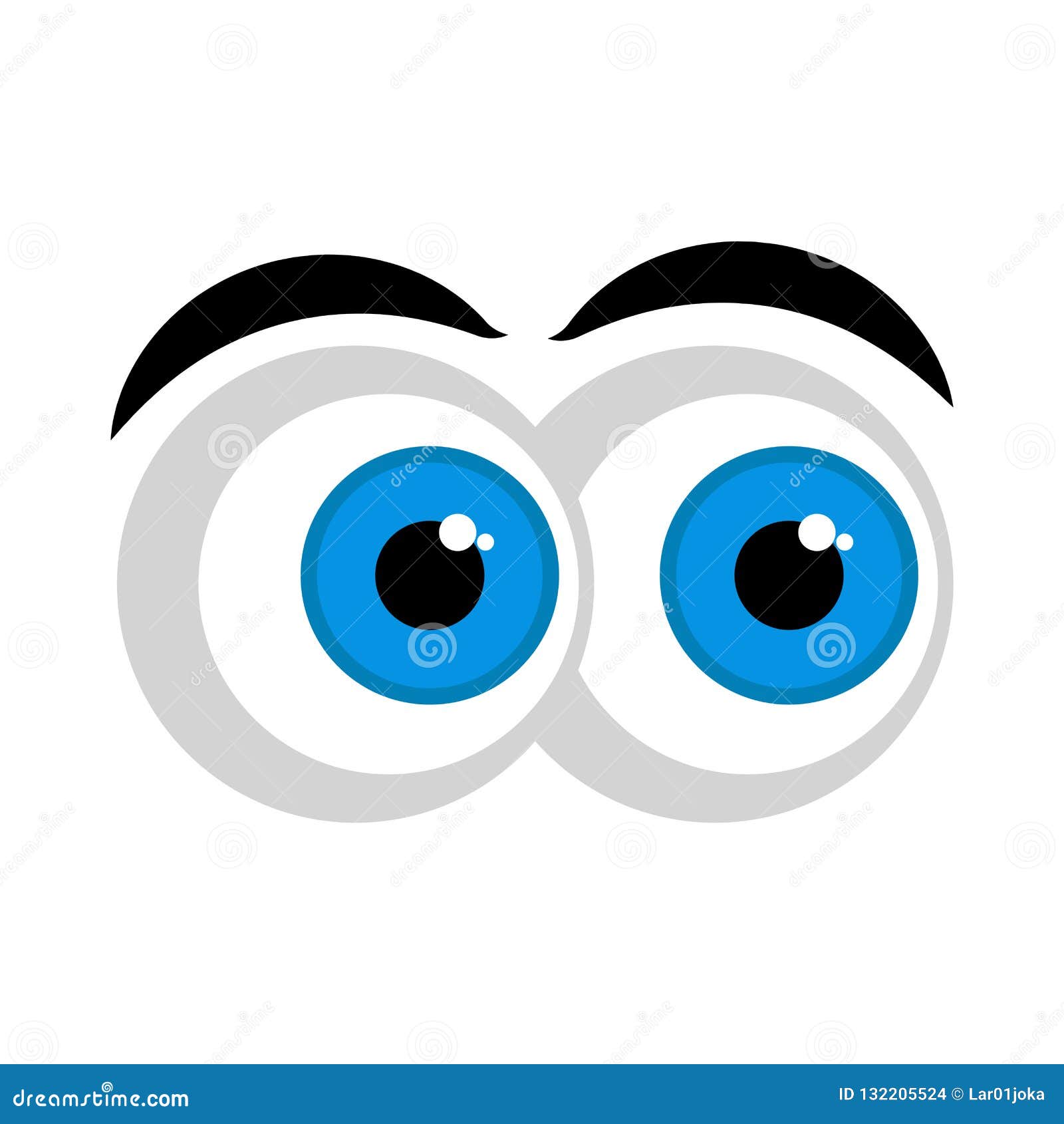 Isolated happy eyes stock vector. Illustration of brown - 132205524