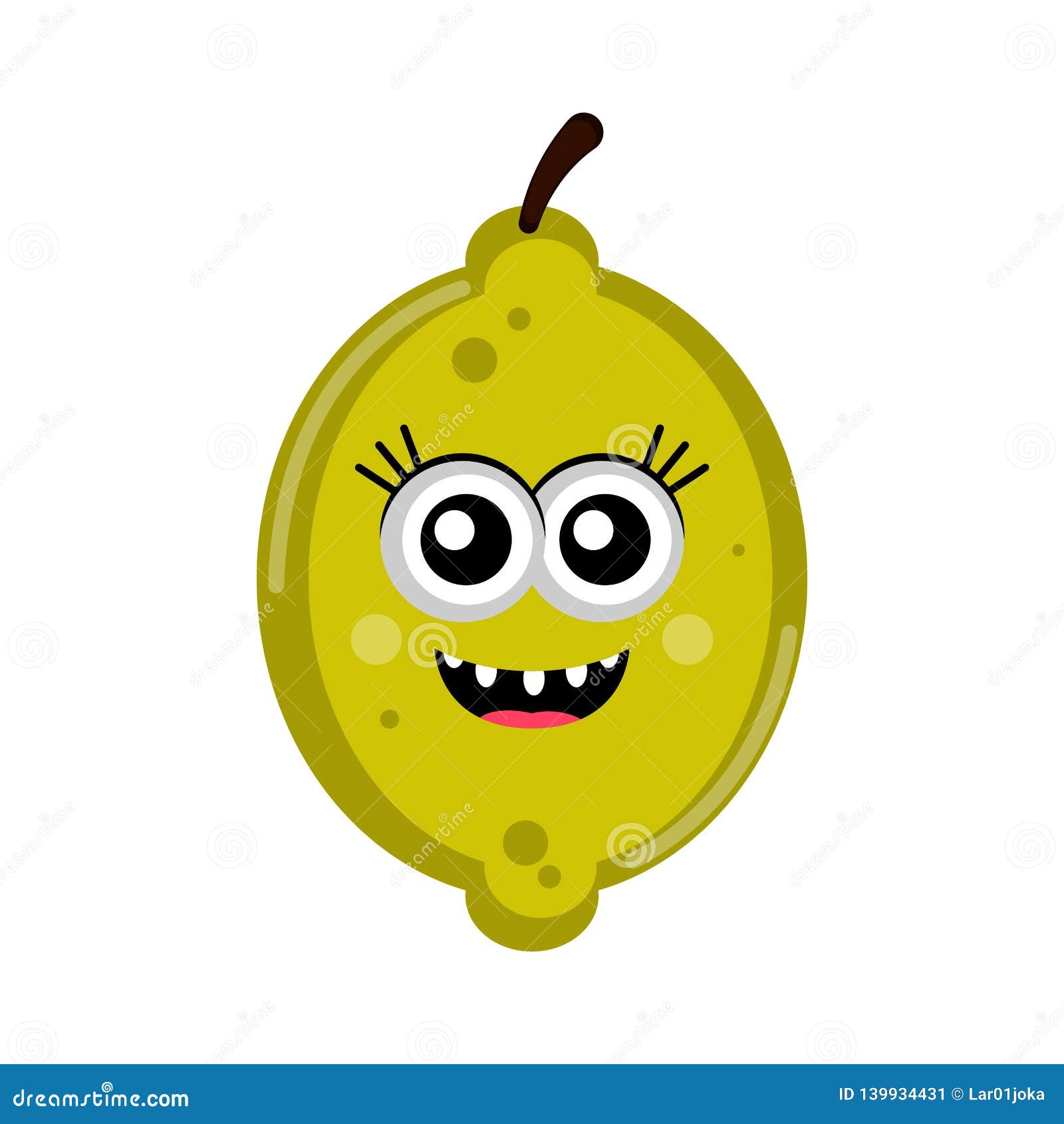 Isolated Happy Lemon Cartoon Stock Vector - Illustration of funny ...