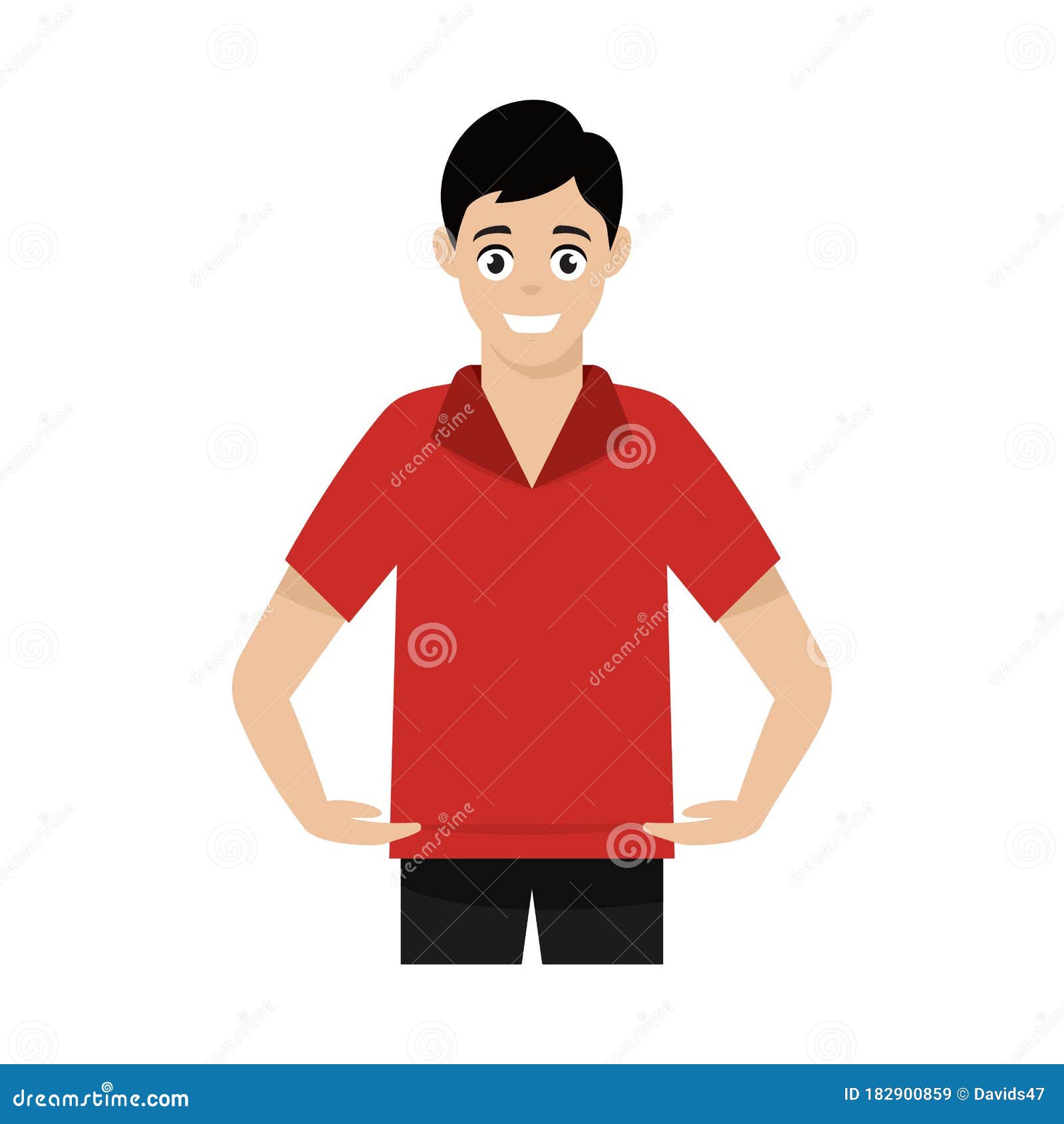 Isolated happy man cartoon stock vector. Illustration of success ...