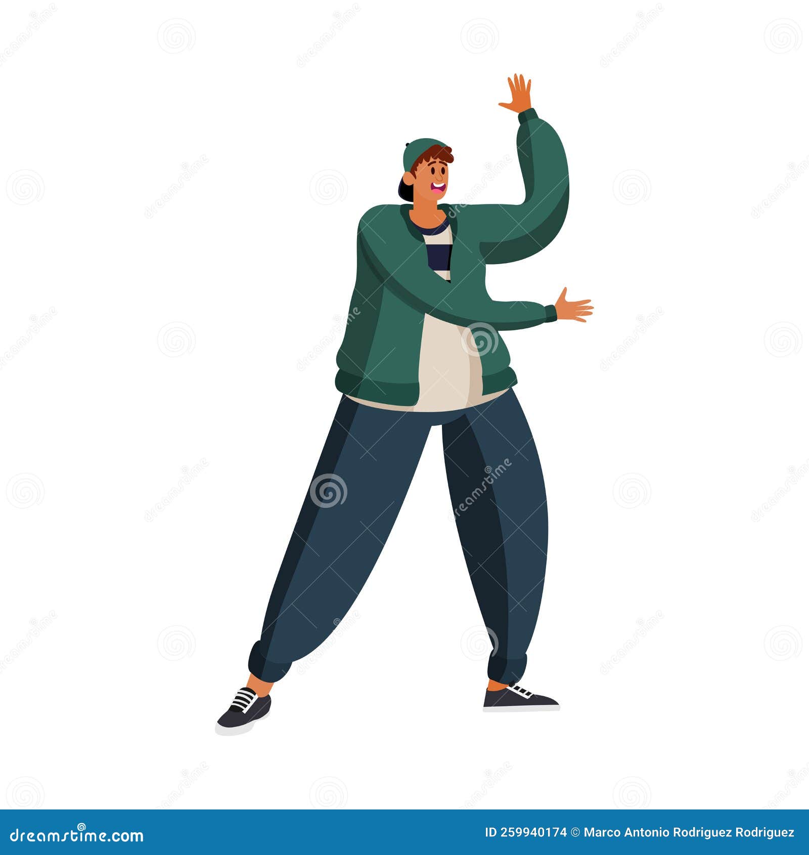 Isolated Happy Man Dancing Hobby Vector Stock Vector - Illustration of ...