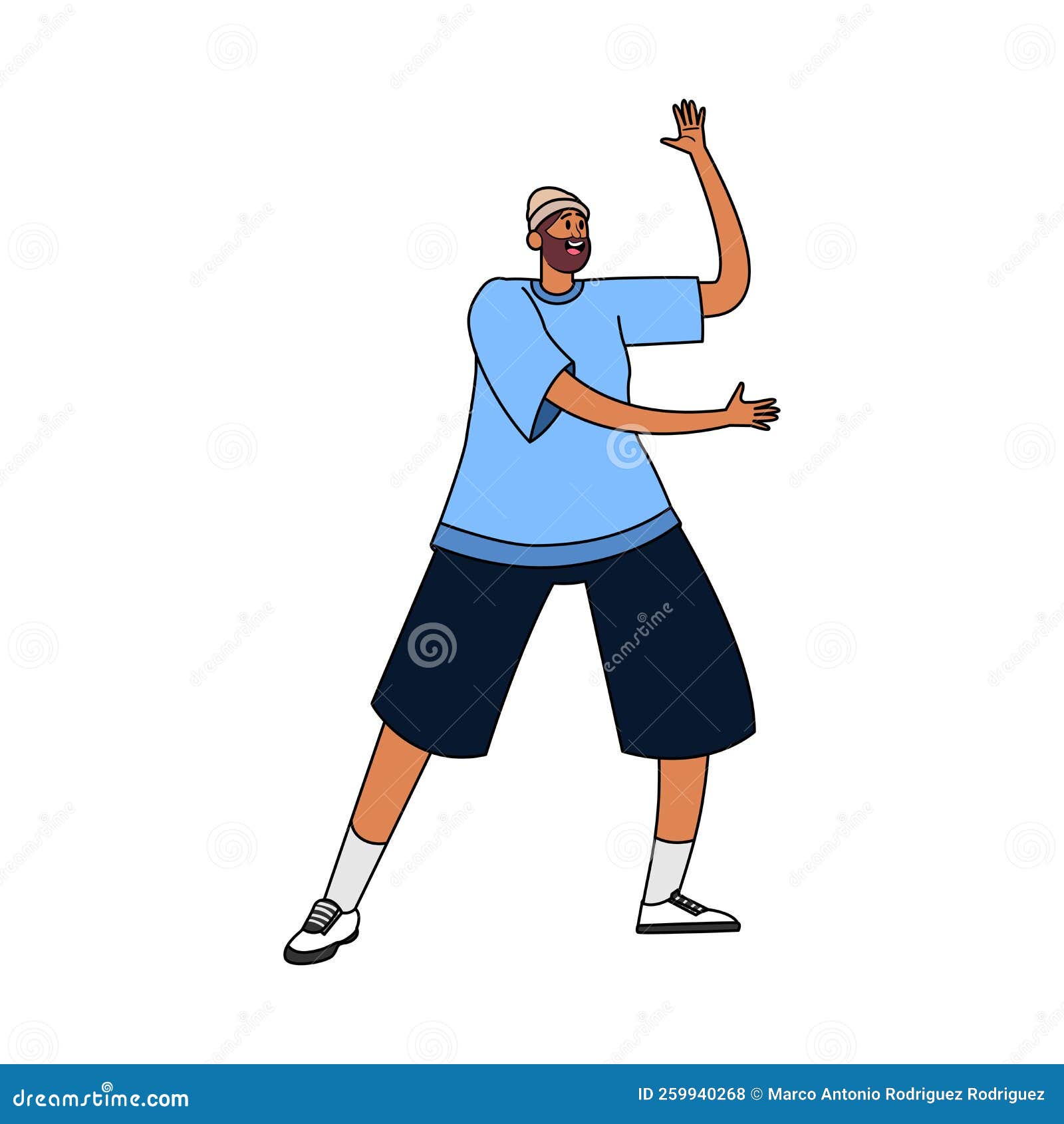 Isolated Happy Man Dancing Hobby Vector Stock Vector - Illustration of ...