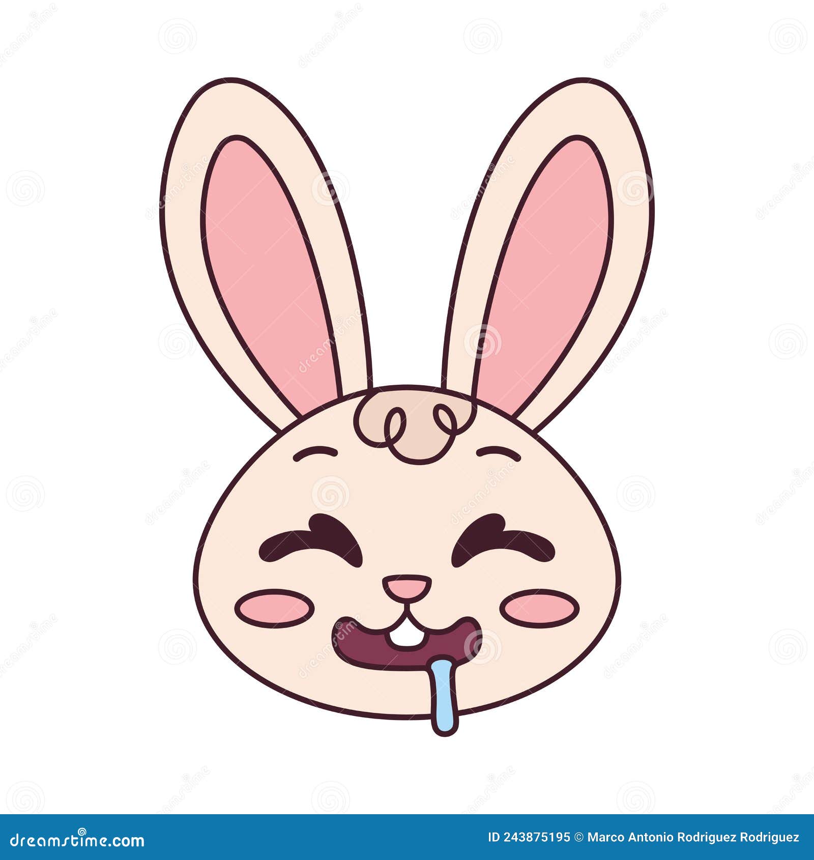 Isolated Happy Rabbit Cartoon Avatar Vector Stock Vector - Illustration ...