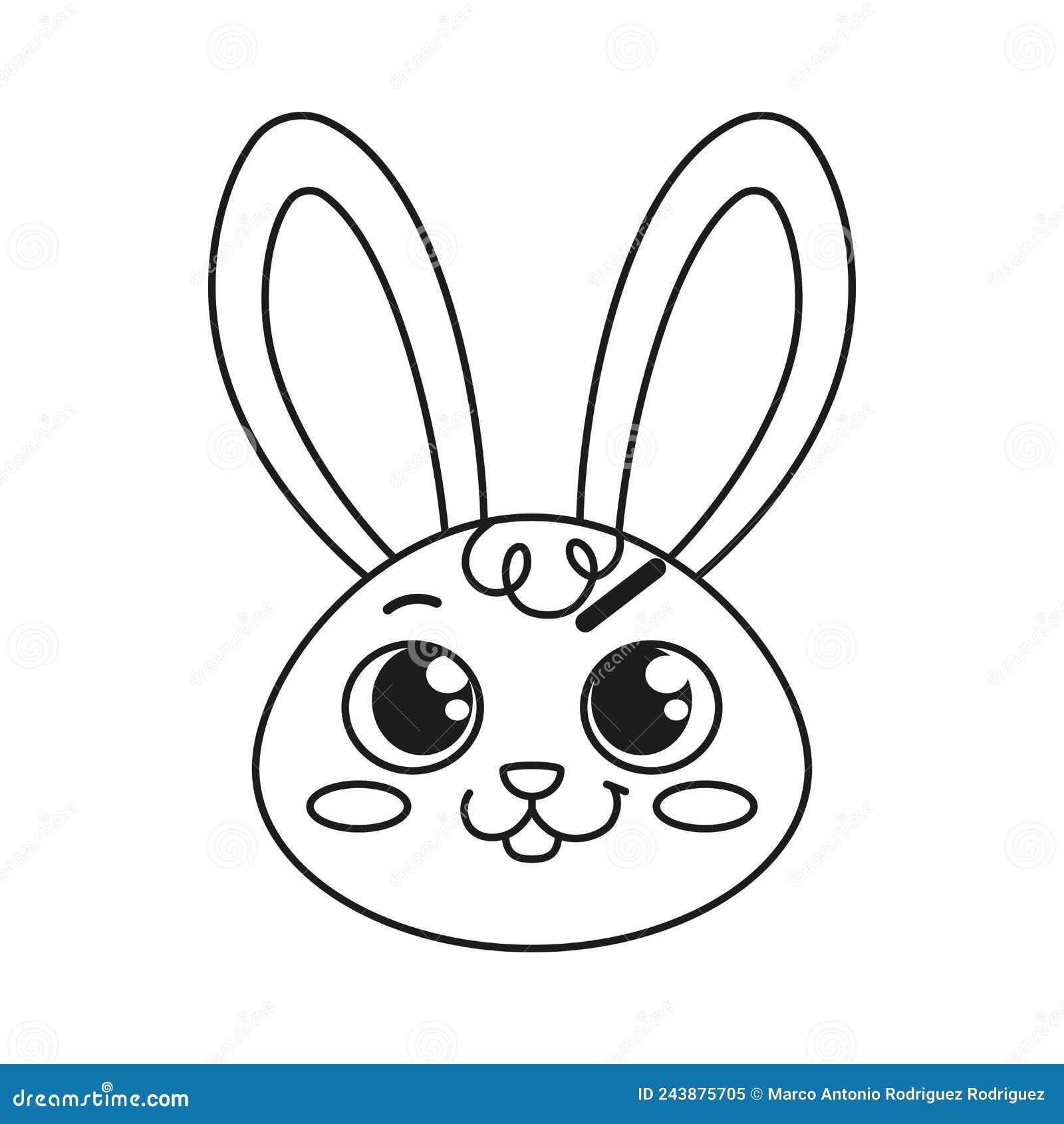 Isolated Happy Rabbit Cartoon Avatar Vector Stock Vector - Illustration ...