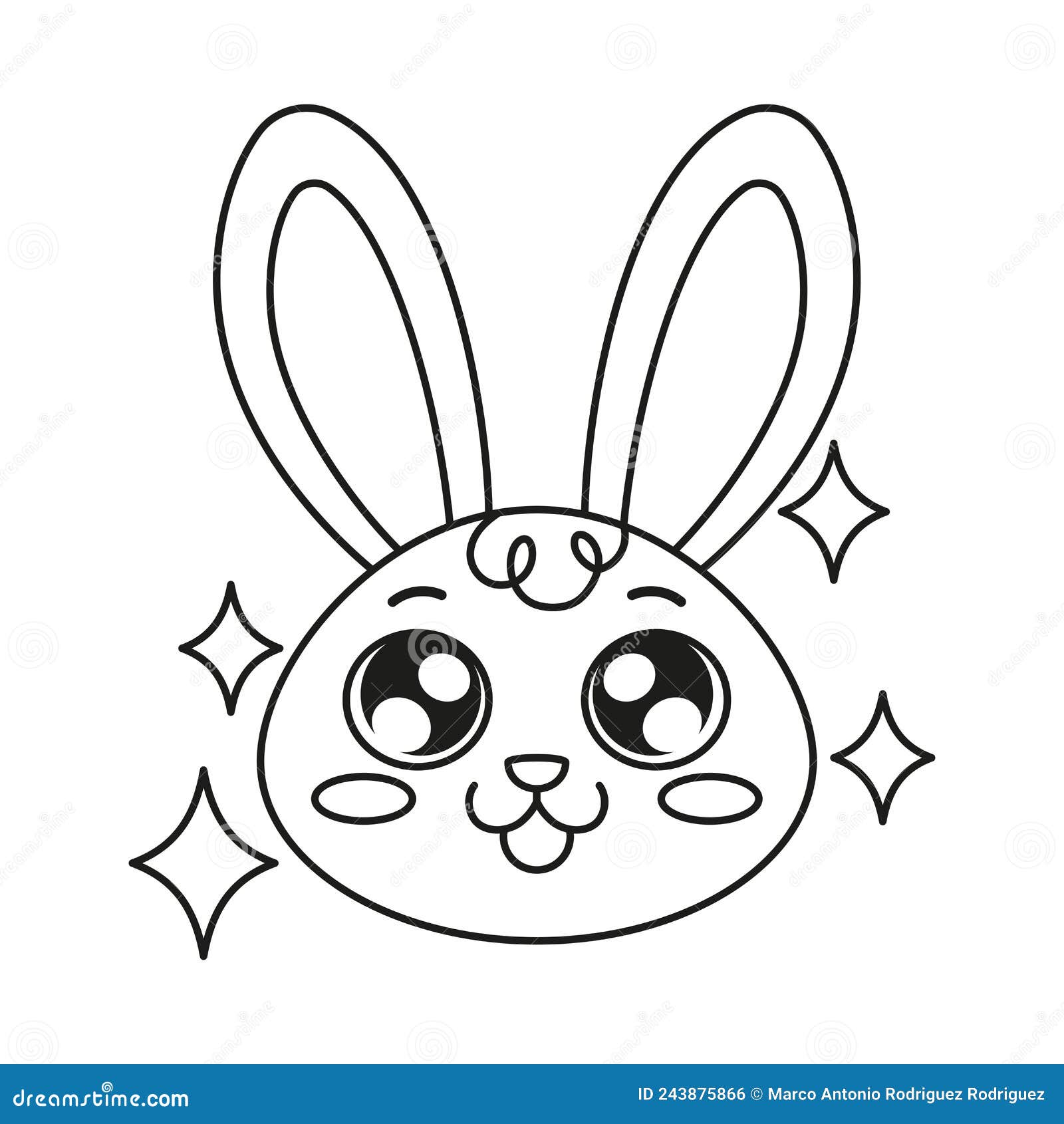 Isolated Happy Rabbit Cartoon Avatar Vector Stock Vector - Illustration ...