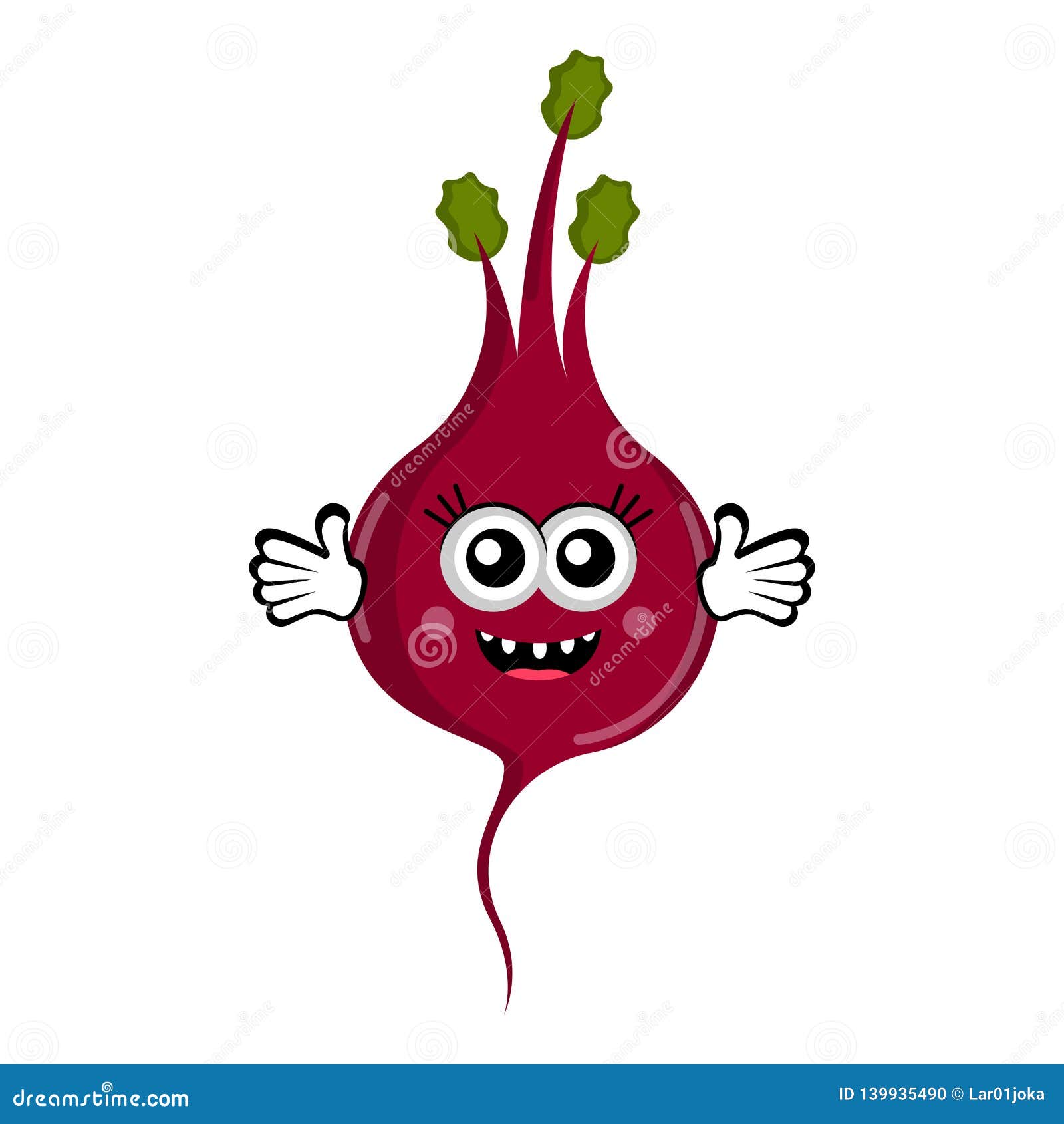 Isolated Happy Radish Cartoon Stock Vector - Illustration of nature ...