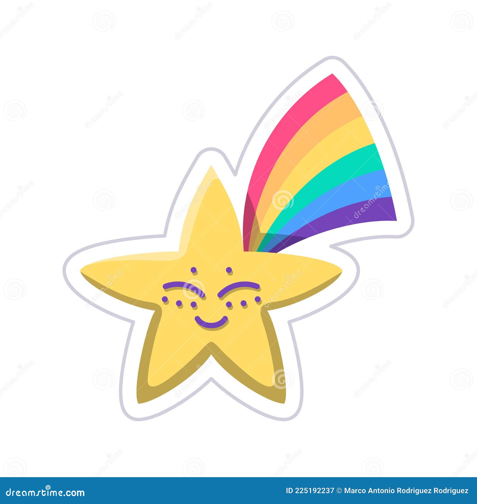 Isolated Happy Star Emoji Lgbt Icon Stock Vector - Illustration of ...