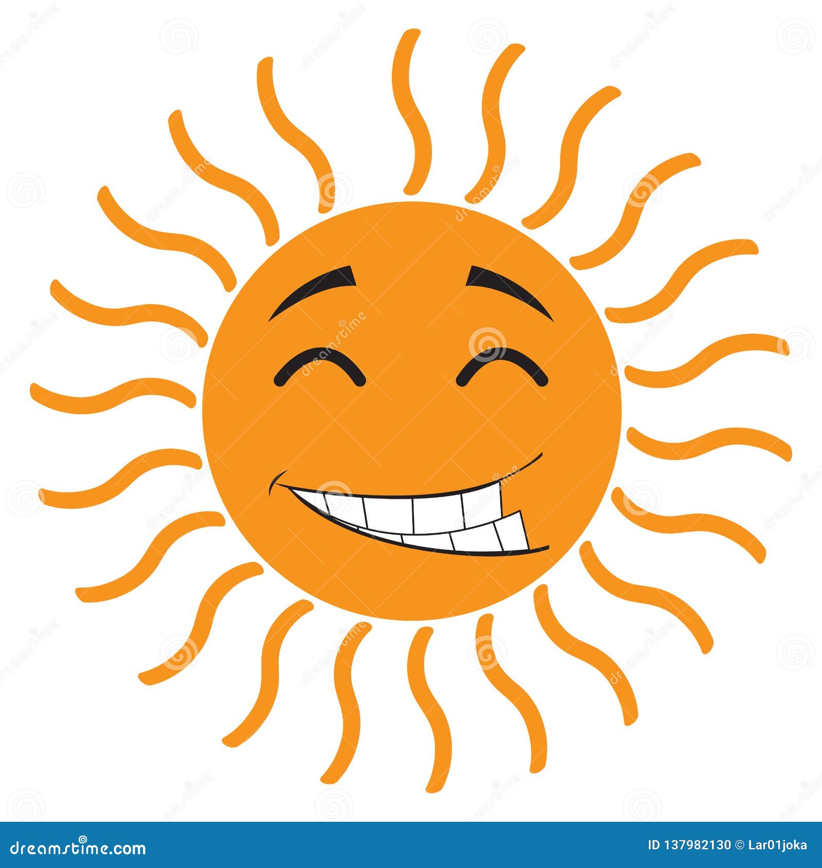 Isolated happy sun stock vector. Illustration of young - 137982130