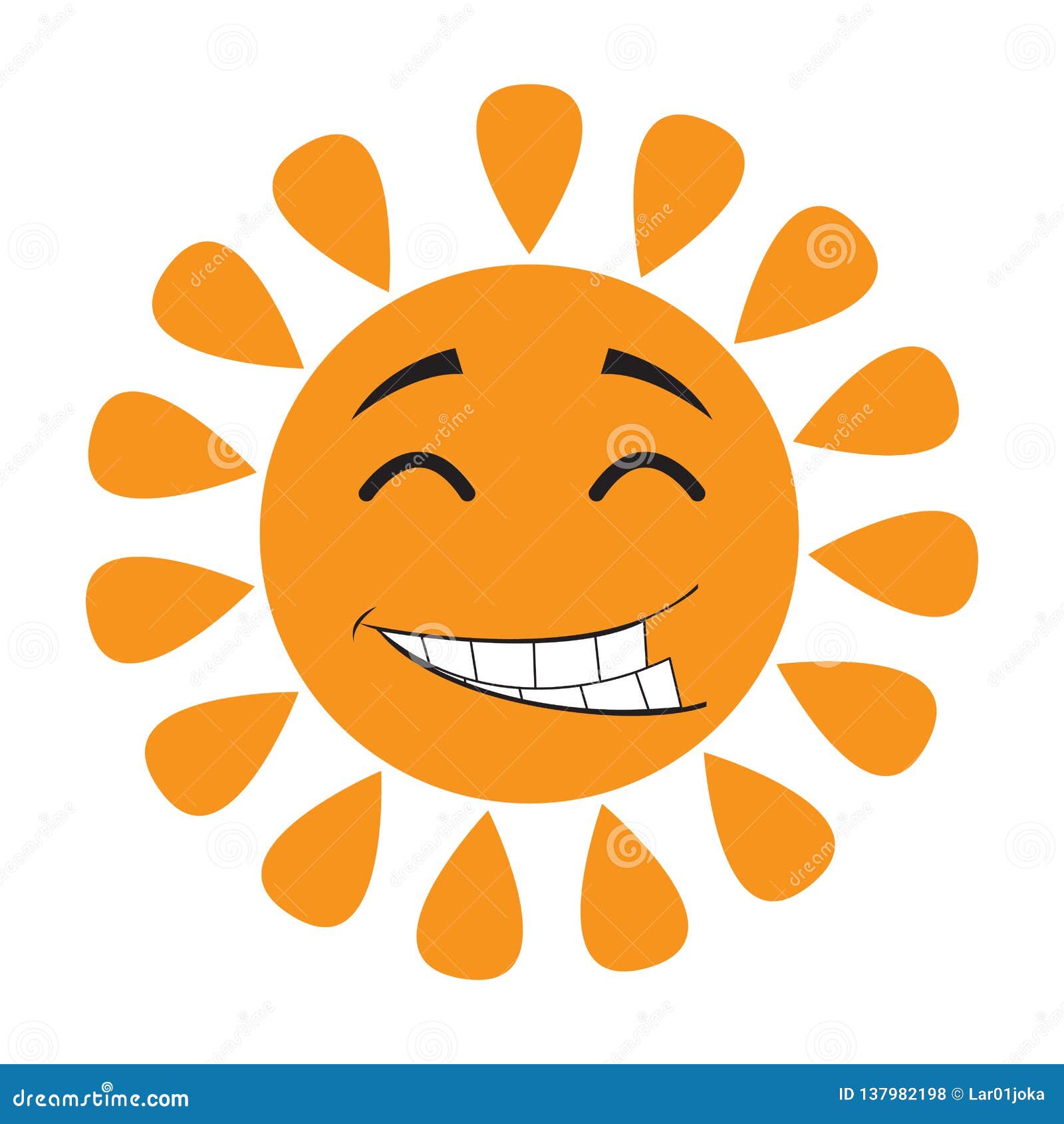 Isolated happy sun stock vector. Illustration of happiness - 137982198