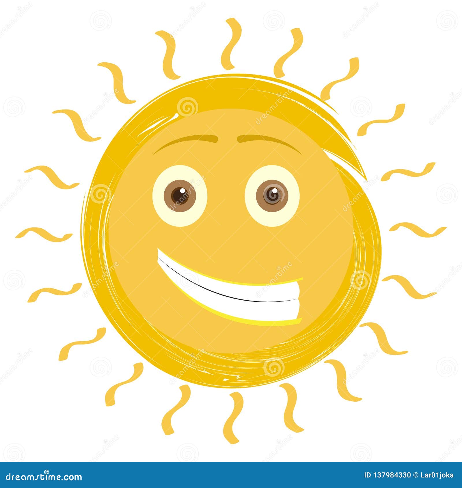 Isolated happy sun stock vector. Illustration of outdoor - 137984330