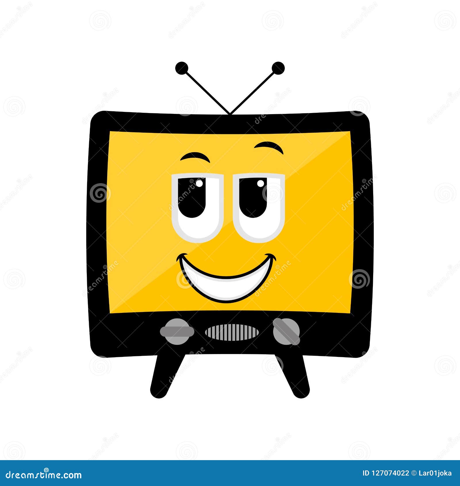 Isolated happy tv emote stock vector. Illustration of monitor - 127074022