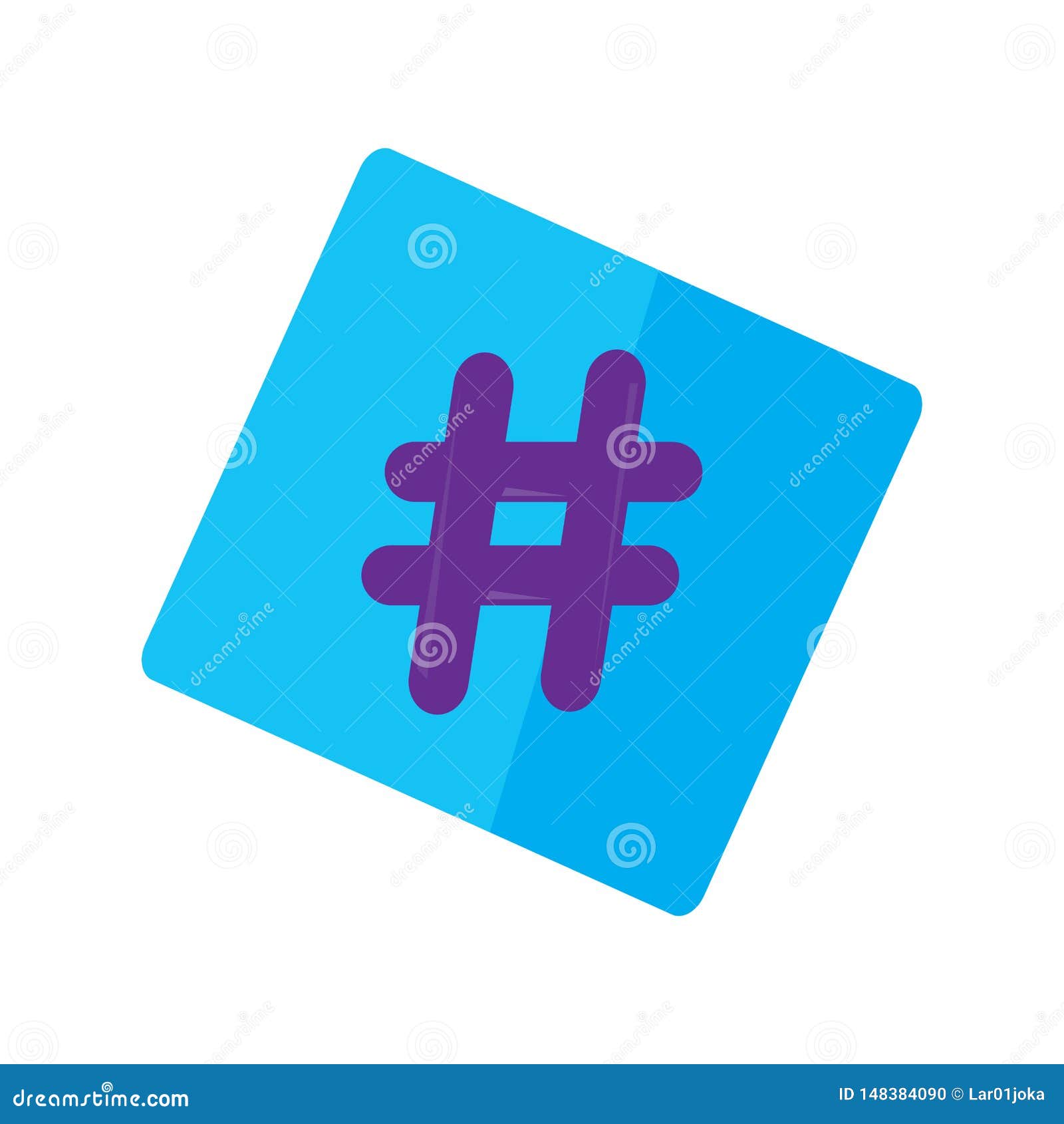 Isolated Hashtag Symbol on a Sticker Stock Vector - Illustration of ...