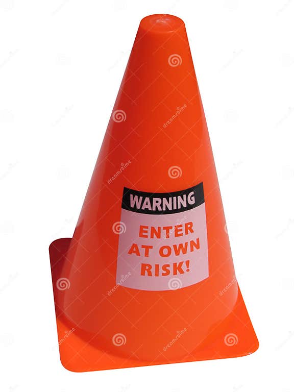 Isolated Hazard Warning Cone Stock Photo - Image of risk, orange: 32185894
