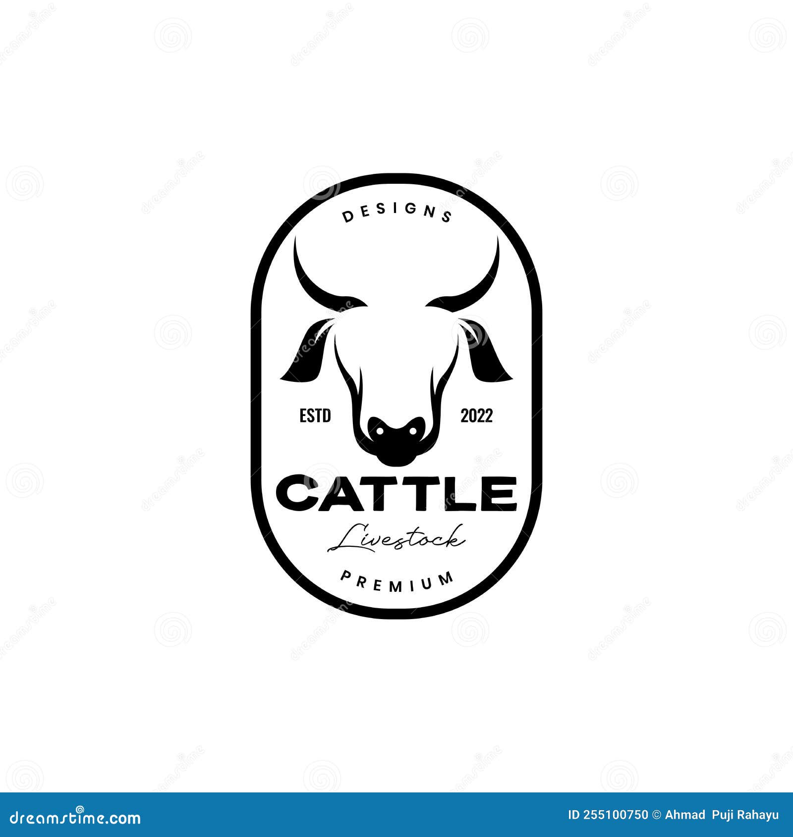 Head Cow, Livestock Farm And Cattle Breeding, Logo Design. Animal ...