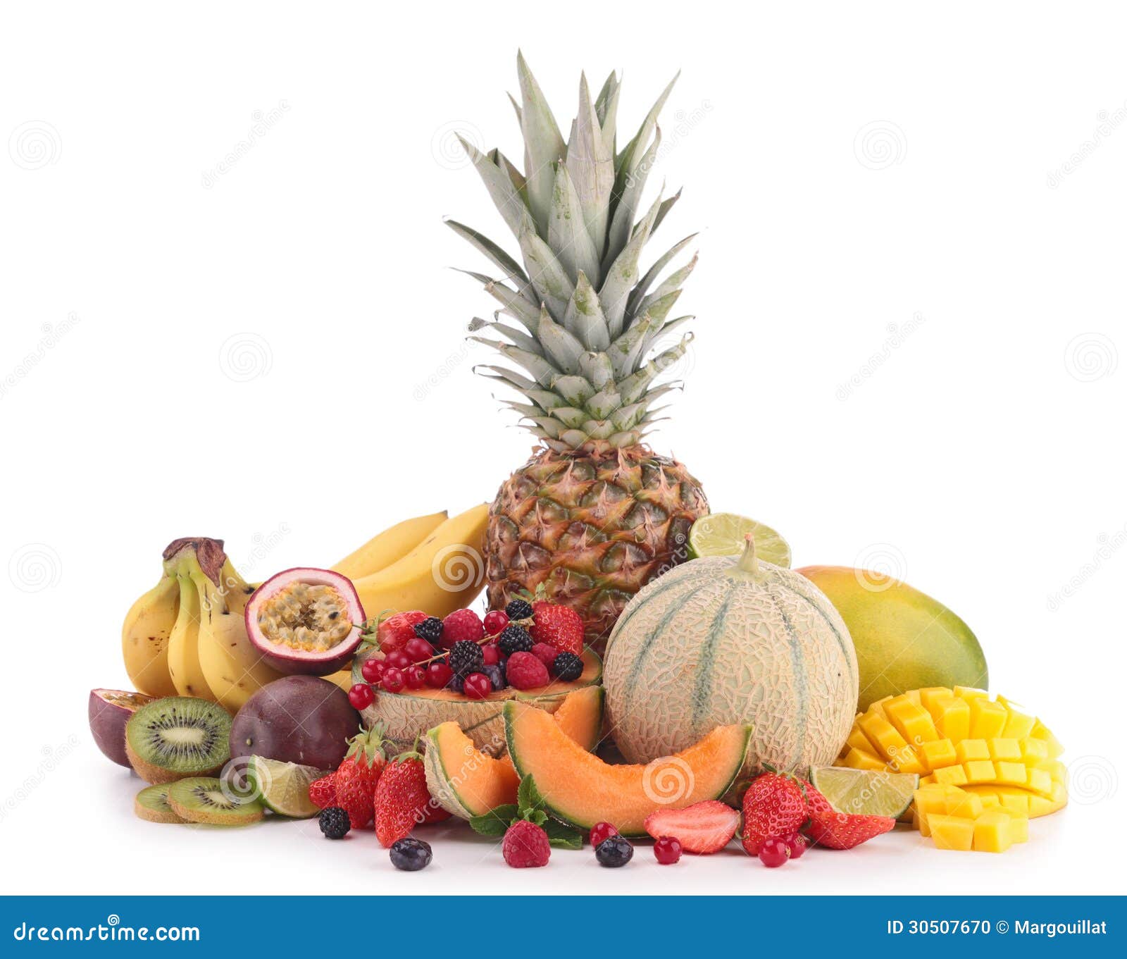 Isolated heap of fruit stock photo. Image of heap, collection - 30507670