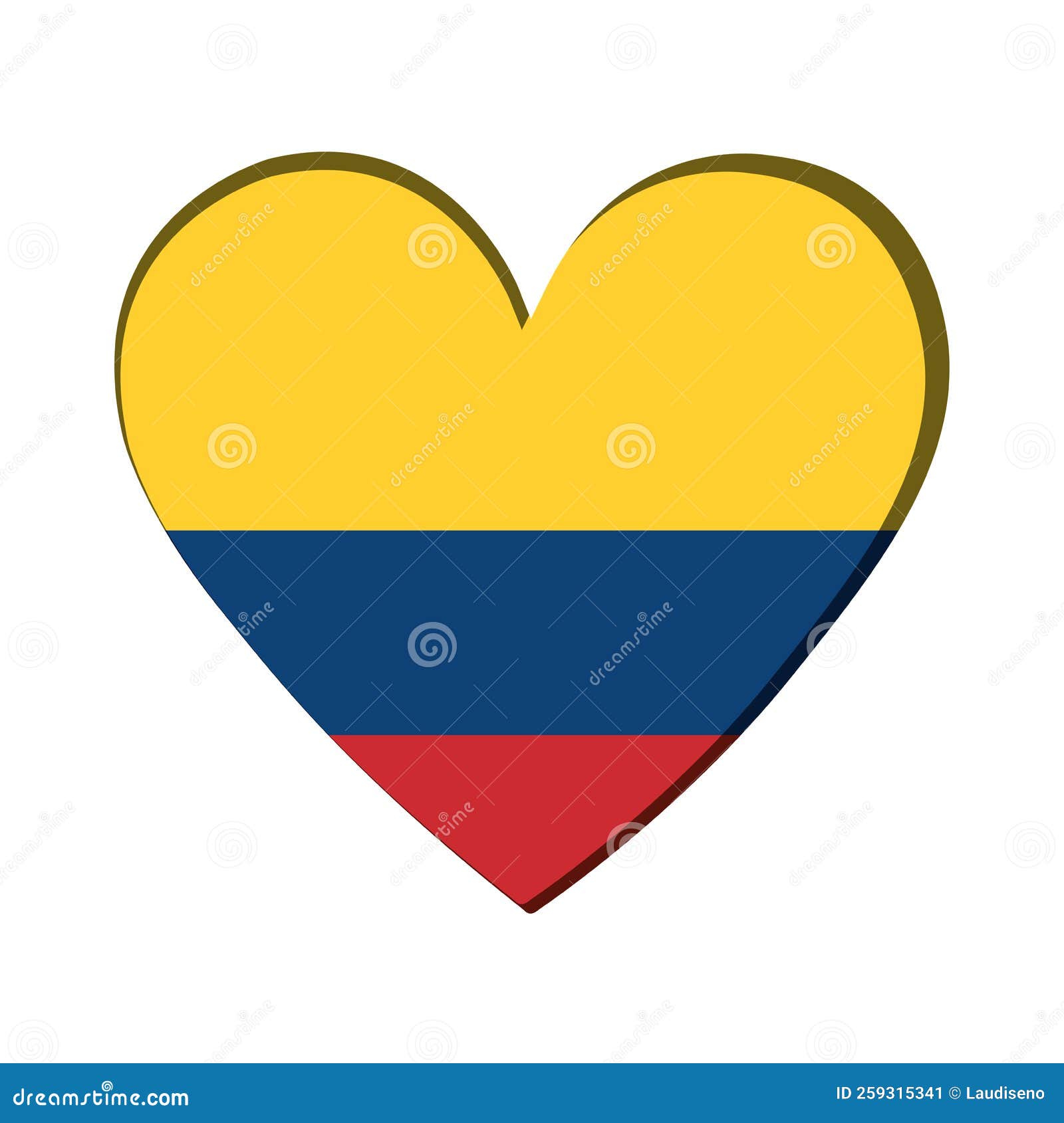 Isolated Heart Shape with the Flag of Colombia Vector Stock Vector ...
