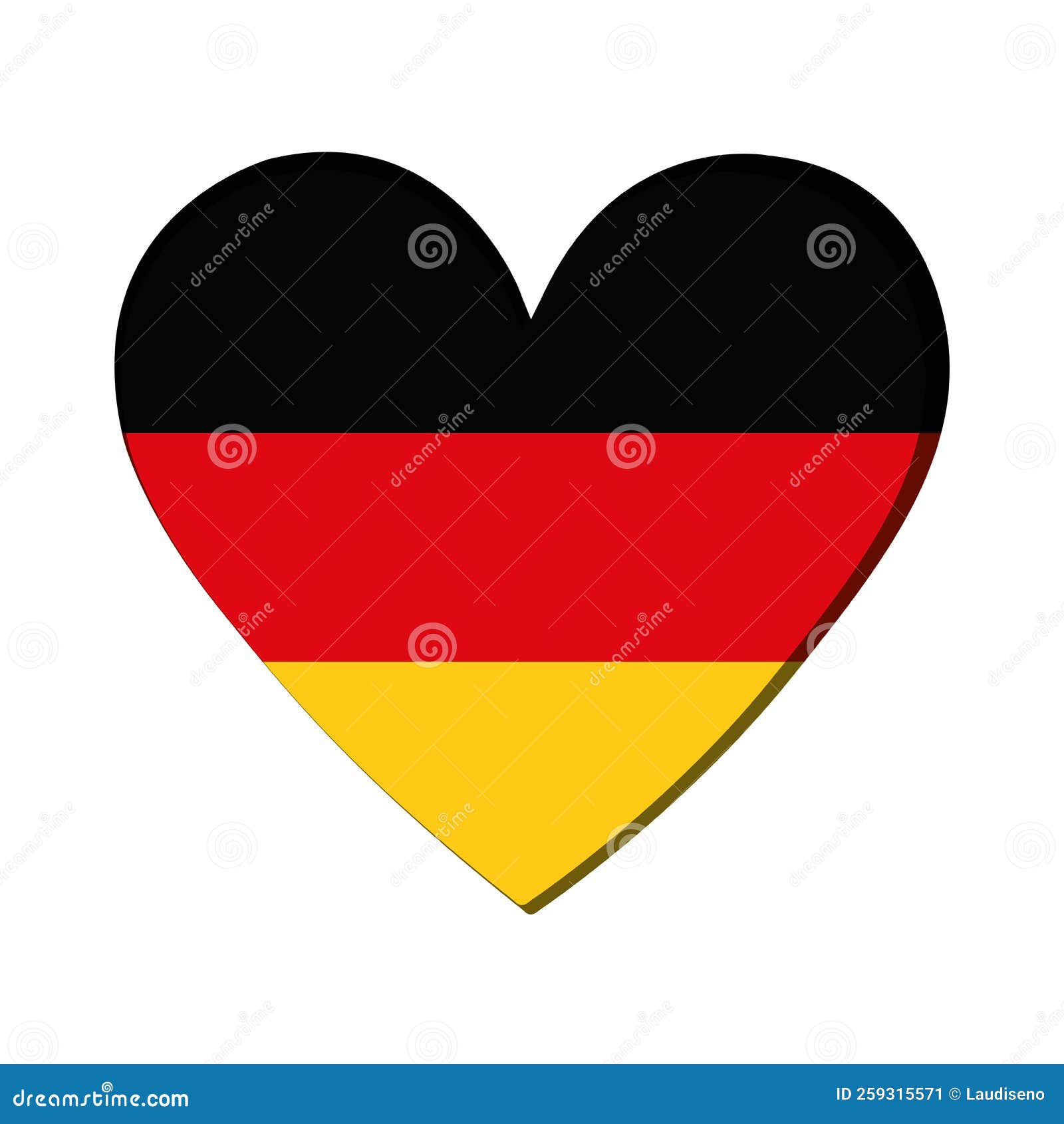 Isolated Heart Shape with the Flag of Germany Vector Stock Vector ...
