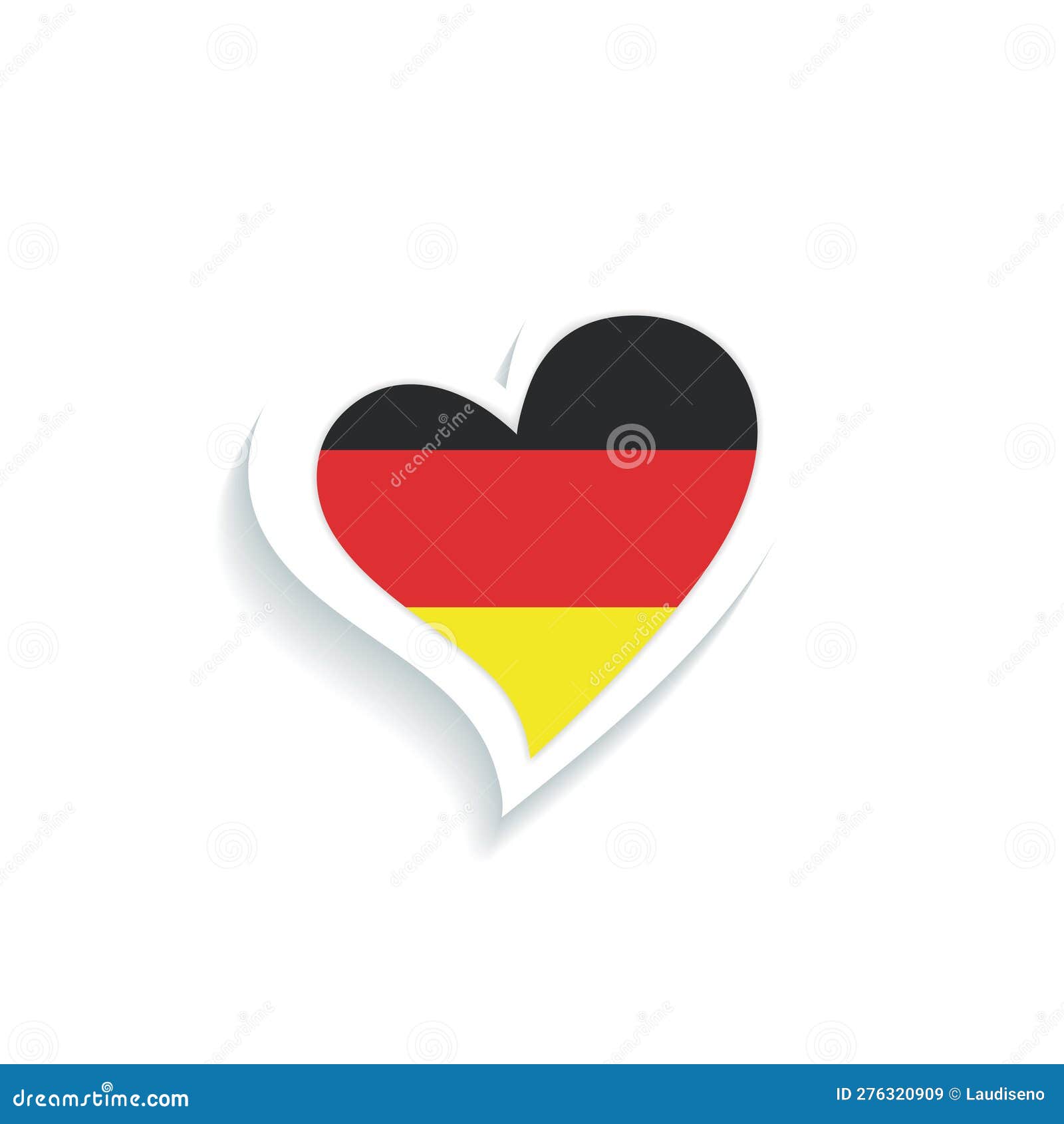 Isolated Heart Shape with the Flag of Germany Vector Stock Vector ...
