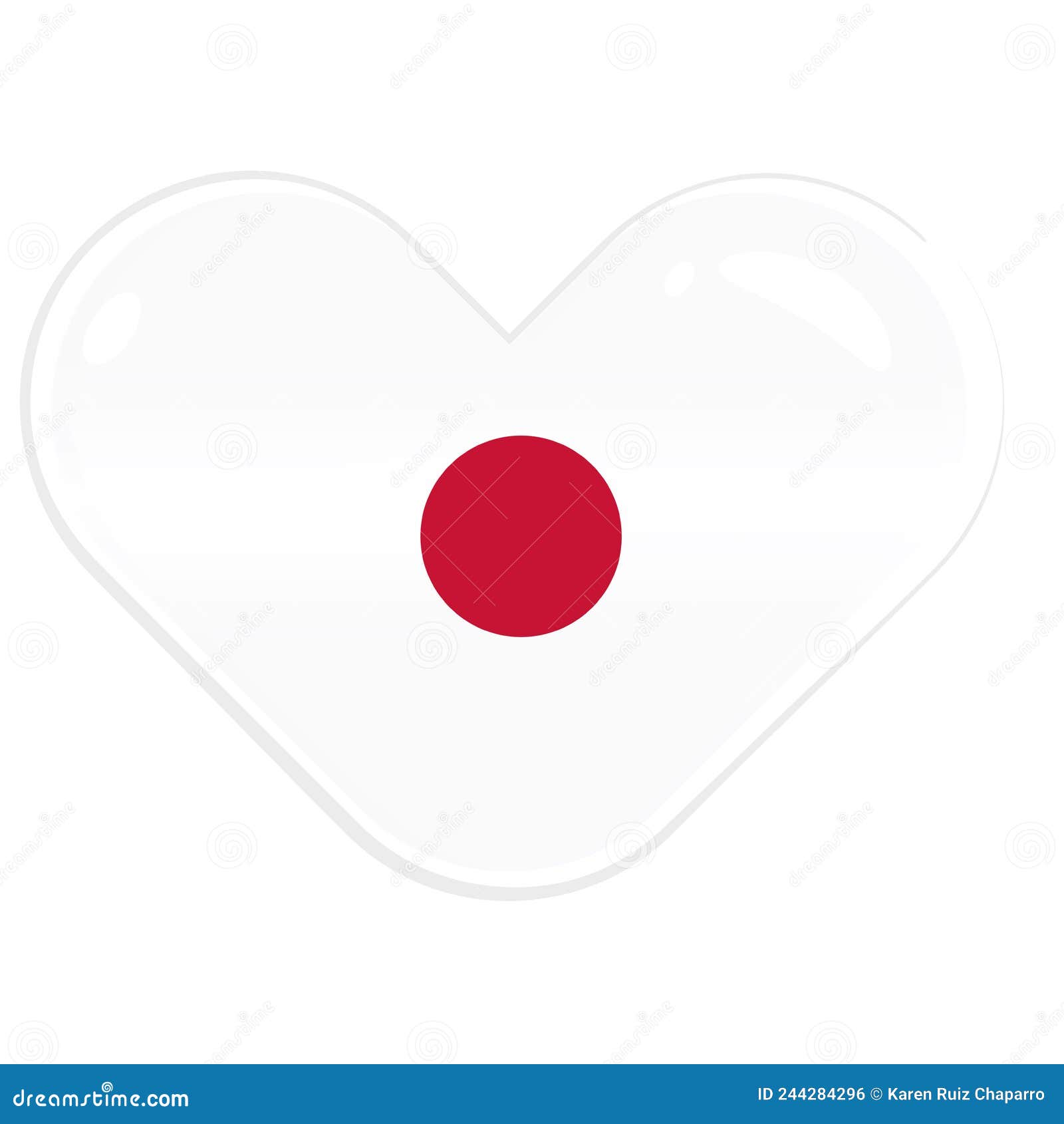 Isolated Heart Shape with the Flag of Japanese Vector Stock Vector ...