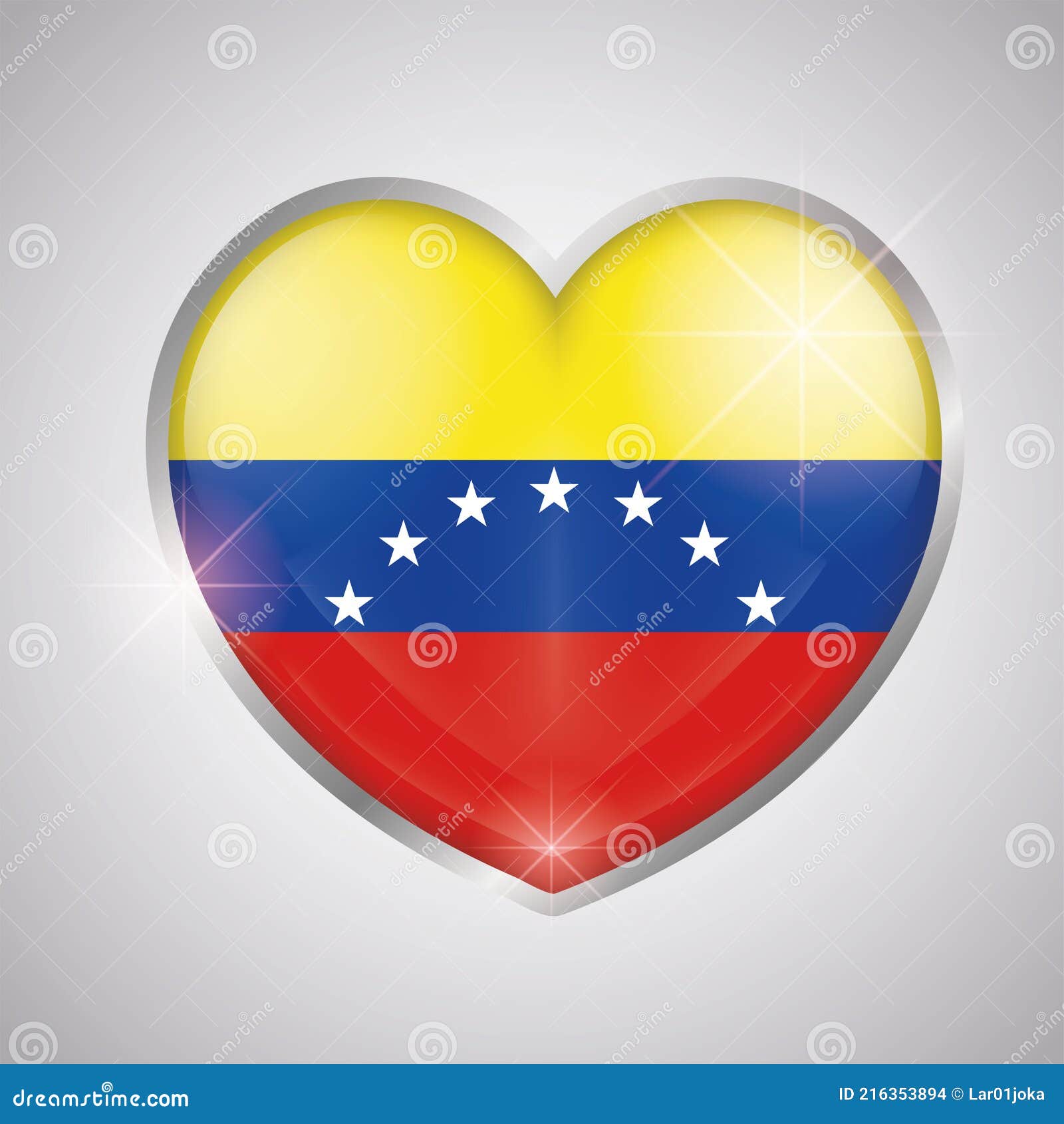 Isolated Heart Shape with the Flag of Venezuela Stock Vector ...