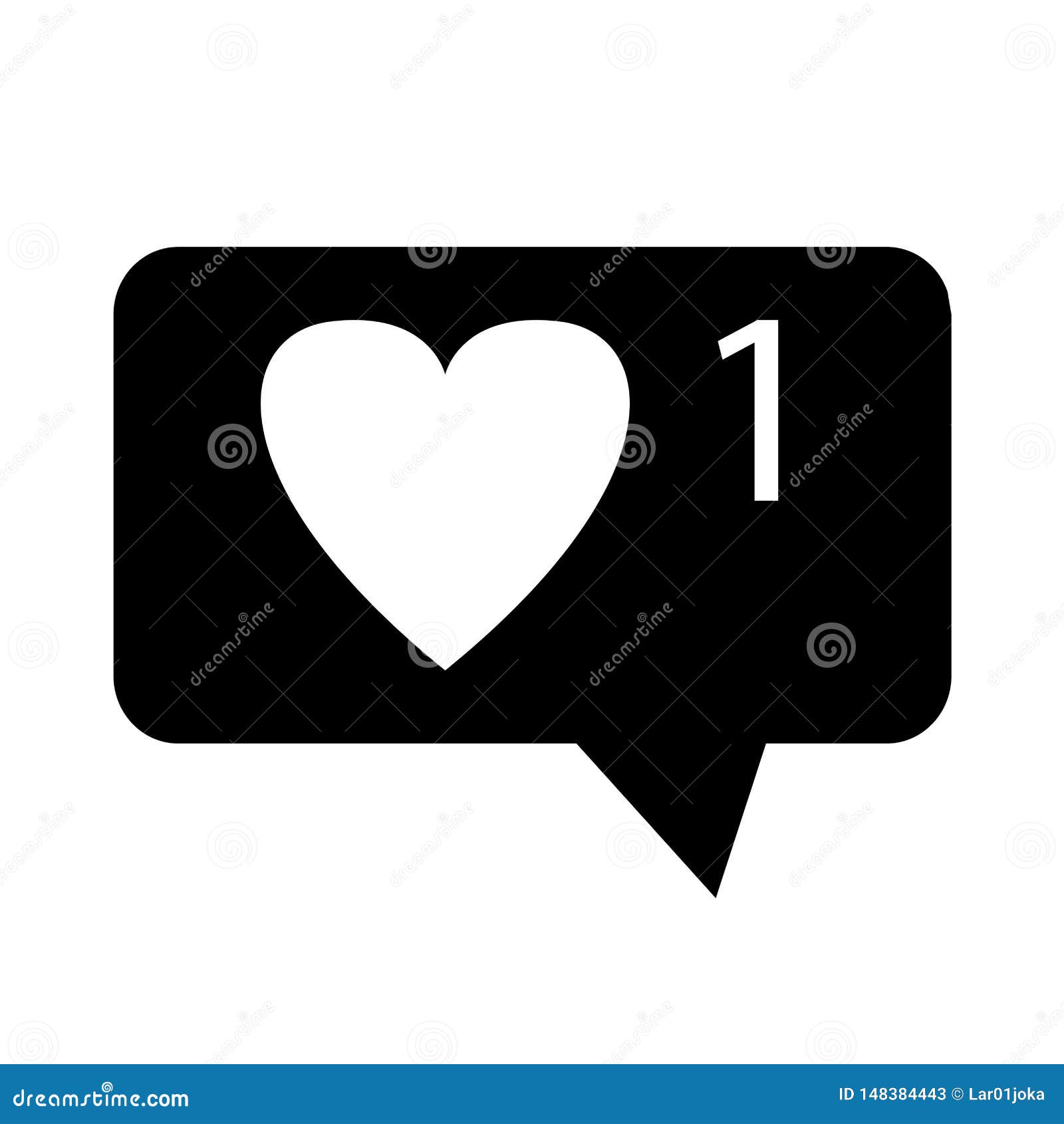 Isolated Heart Shape Icon with a Number Stock Vector - Illustration of ...
