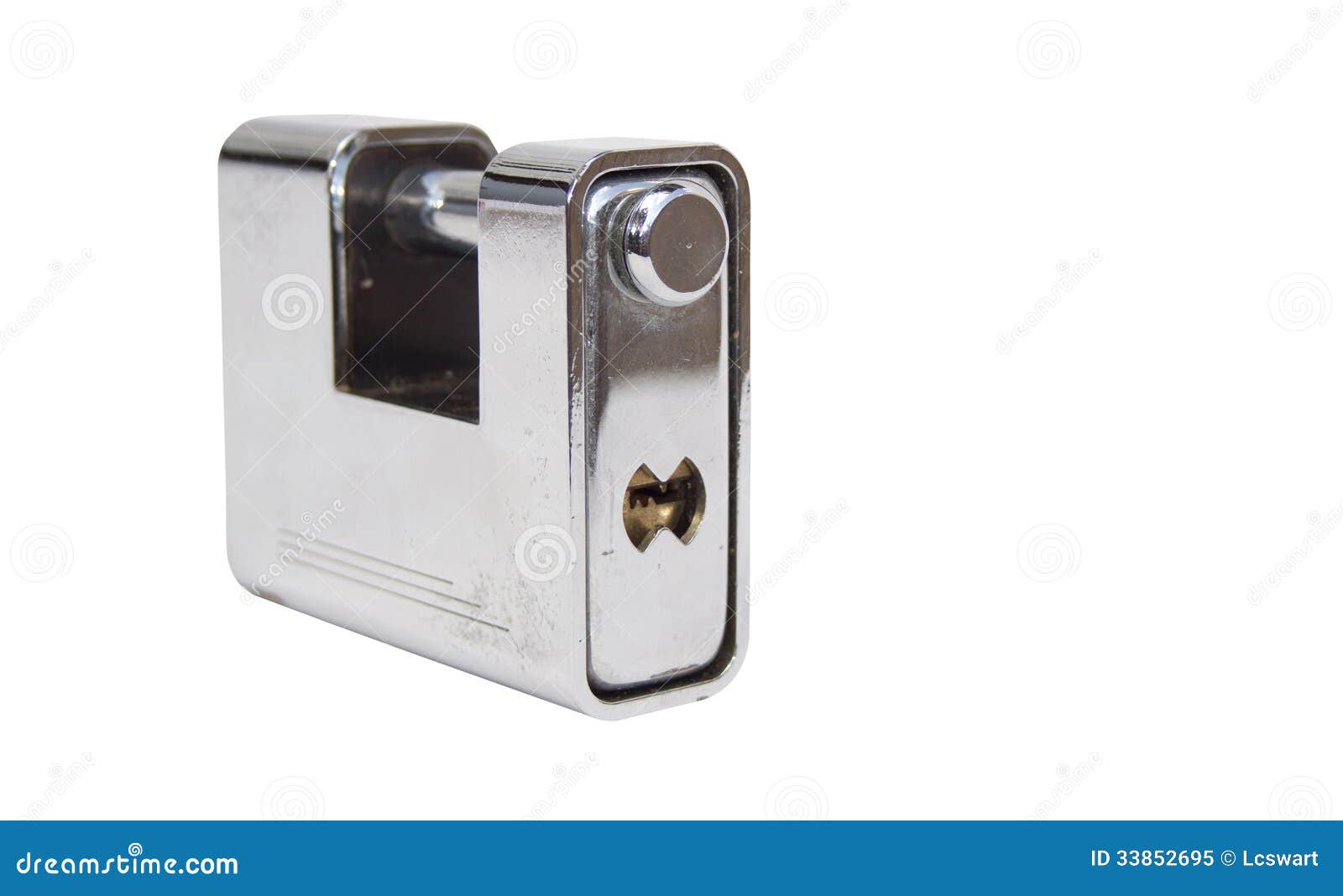 Isolated Heavy Duty Safety Lock 2 Stock Image - Image of door, brass ...