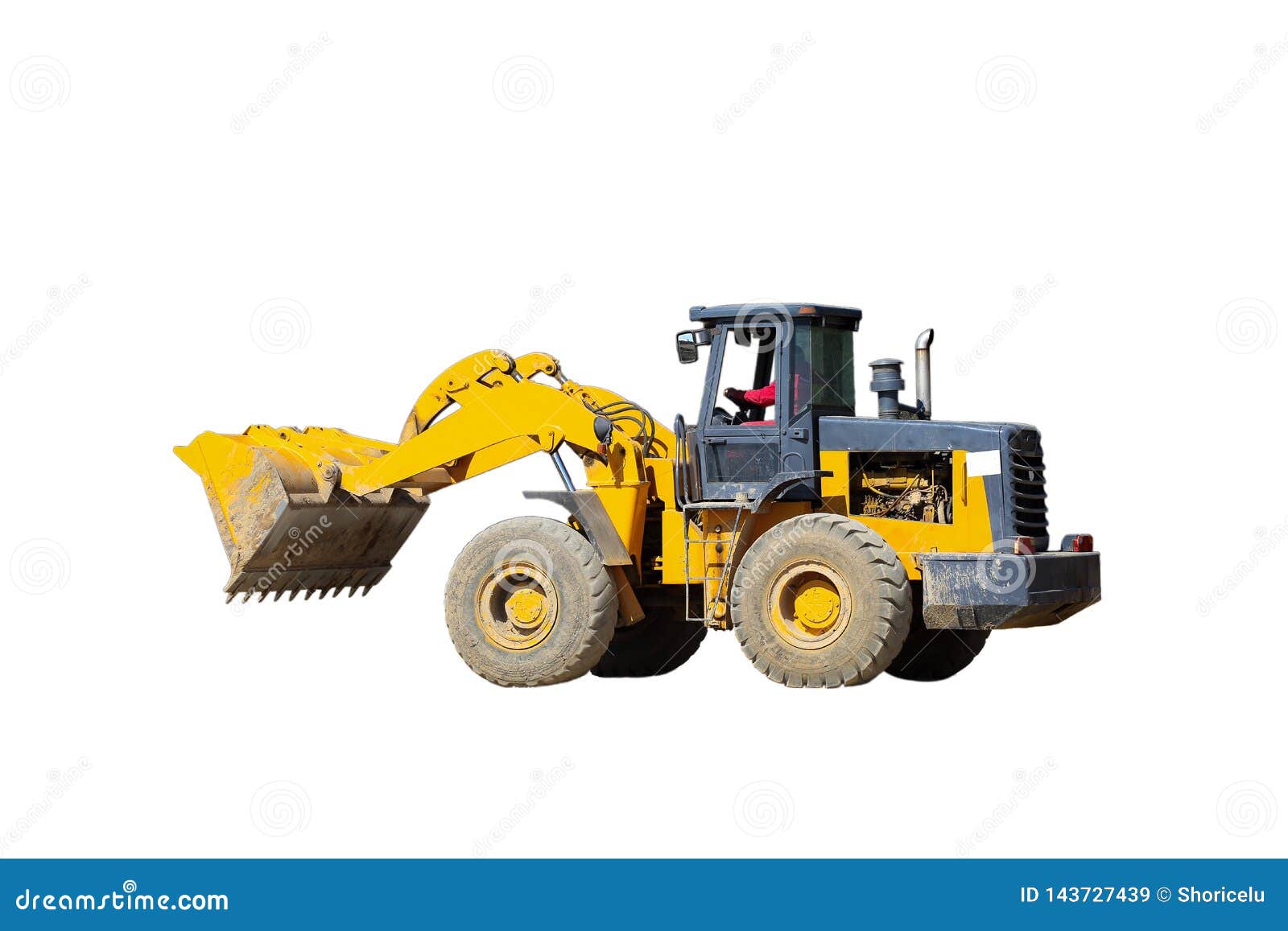 Isolated Heavy Machinery Wheel Loader Stock Image - Image of bulldozer ...