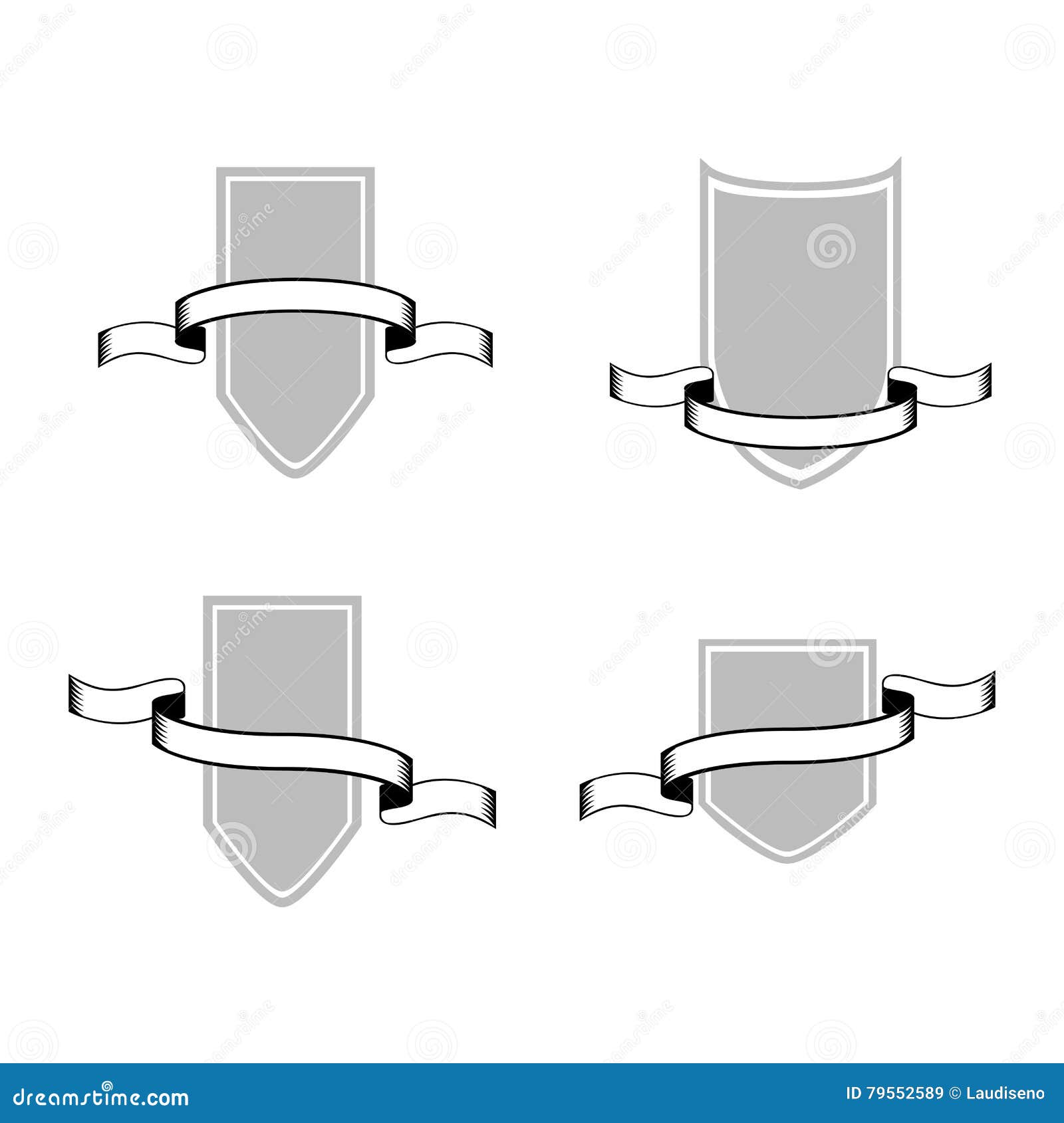 Isolated Heraldry Shield stock illustration. Illustration of classic ...