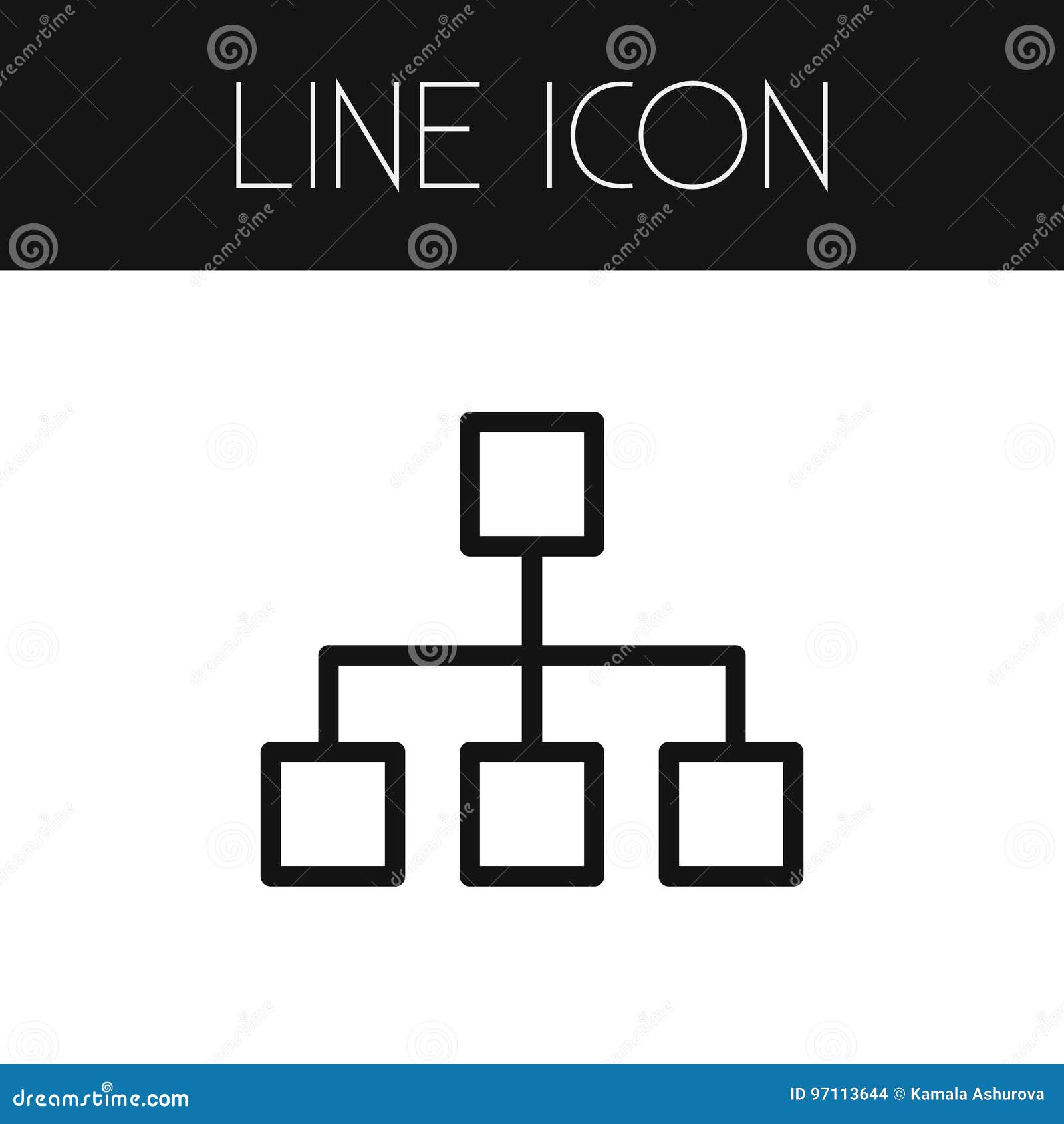 Isolated Hierarchy Outline. Structure Vector Element Can Be Used For Hierarchy, Structure, Model ...