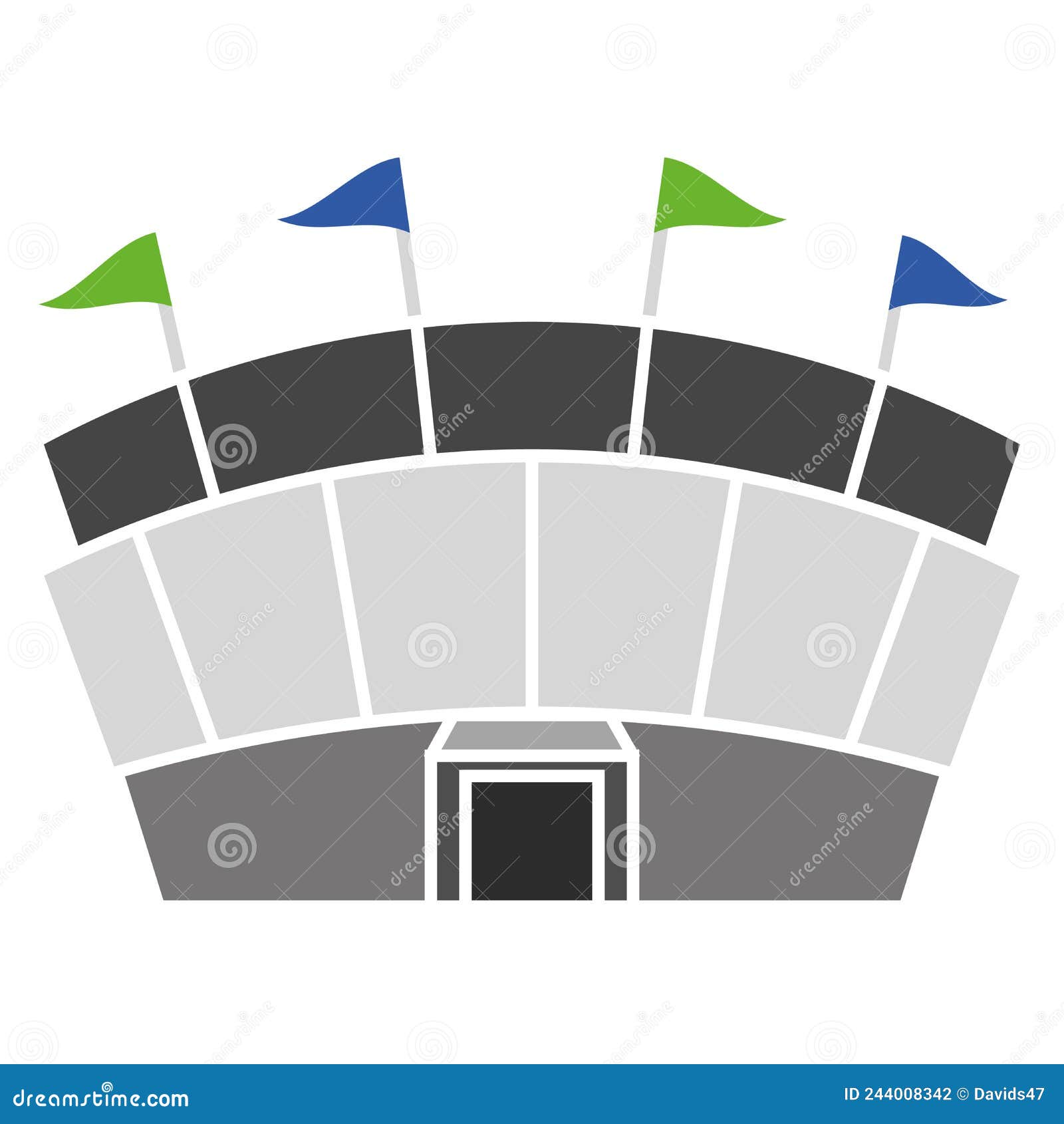 Isolated High Circle Open Stadium Vector Illustration Stock Vector ...