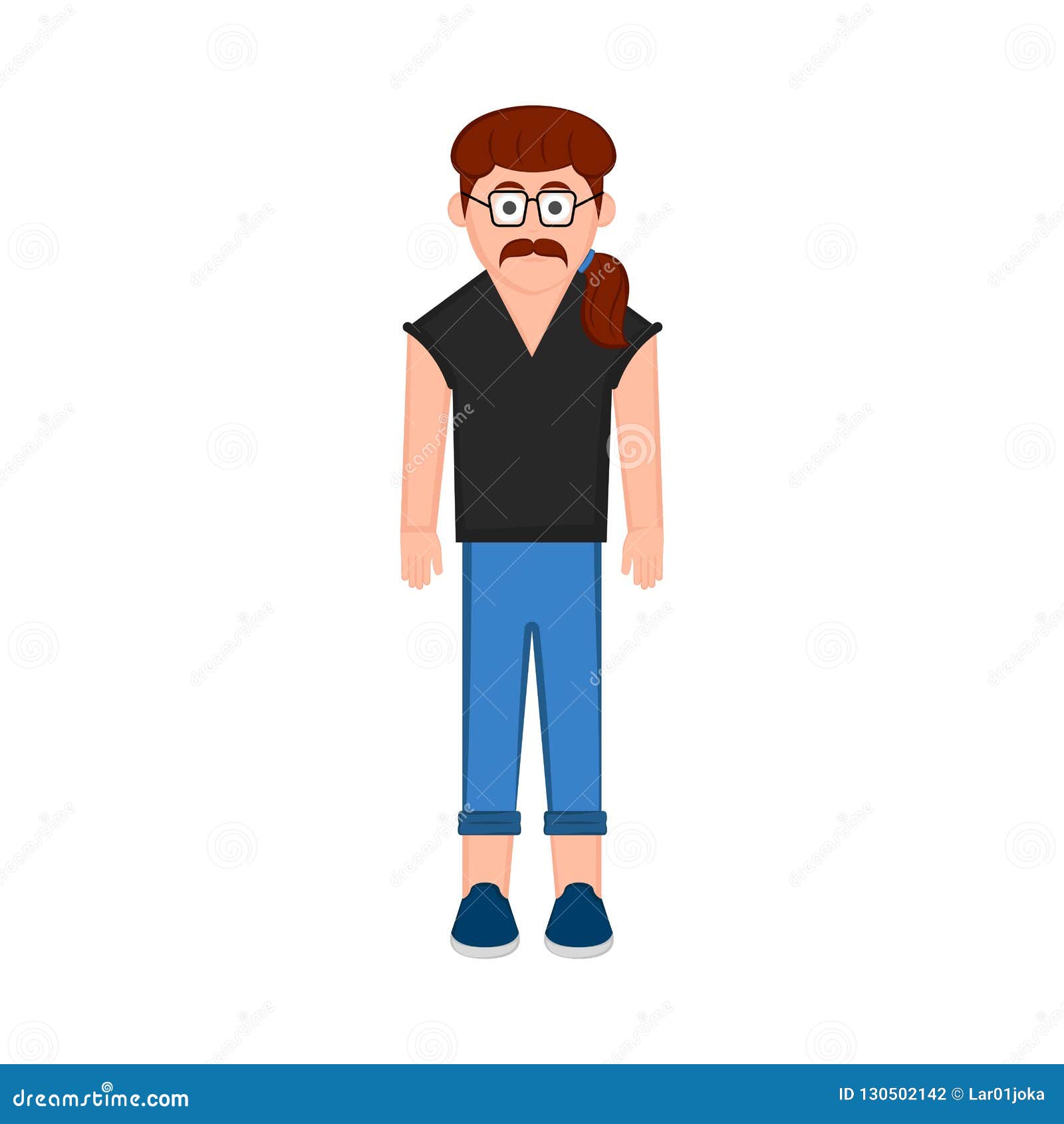 Isolated Hipster Cartoon Character Stock Vector - Illustration of ...