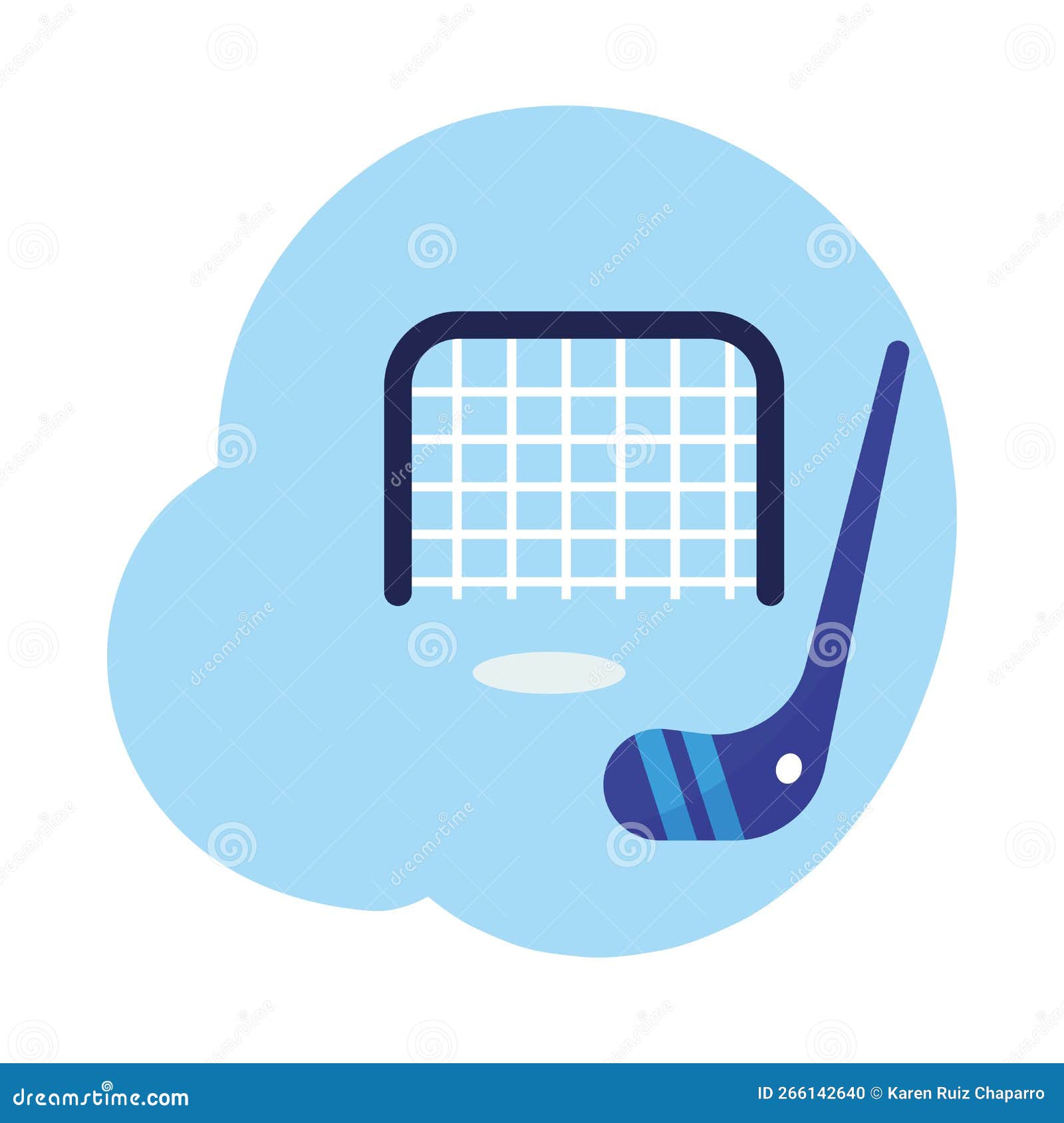 Isolated Hockey Equipment and Net Icon Vector Stock Vector ...