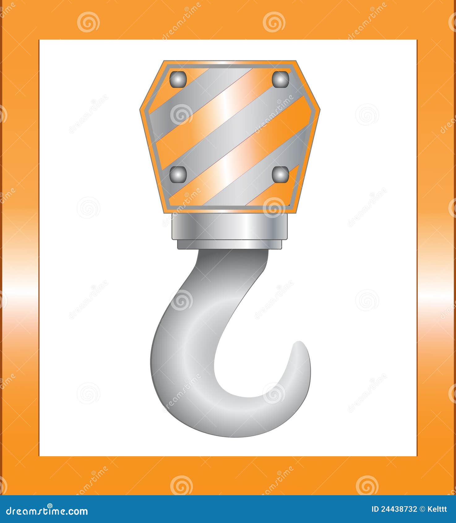 Isolated Hook in Yellow Frame Stock Vector - Illustration of industrial ...