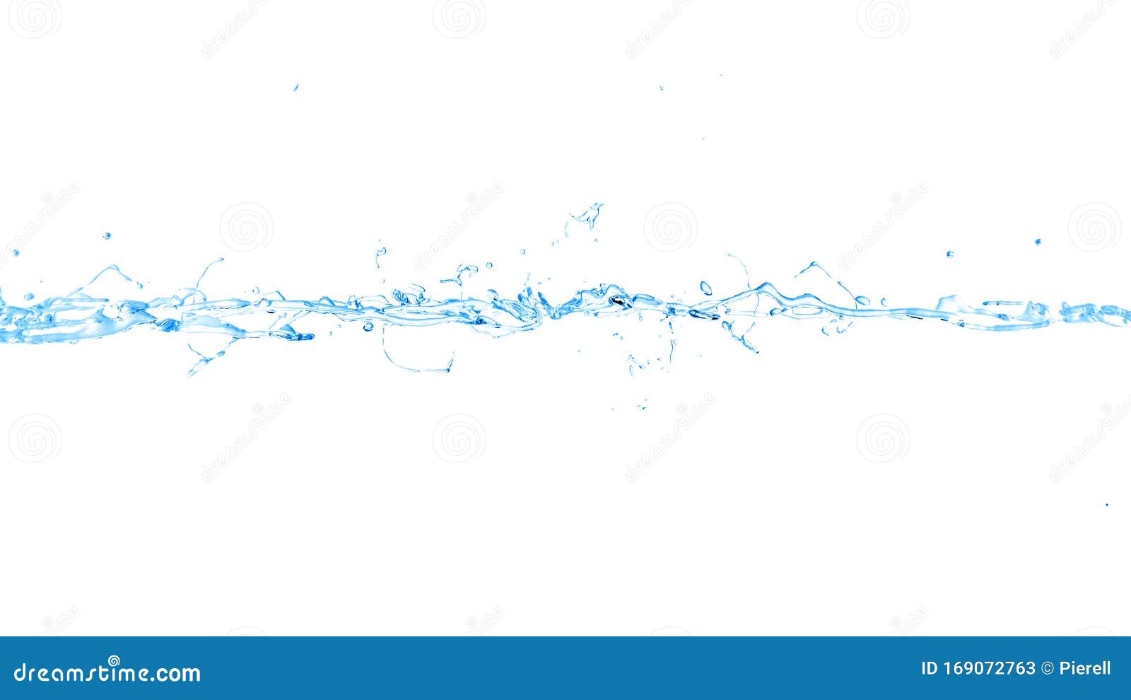 Isolated Horizontal Stream of Water on a White Background. Splash, the ...