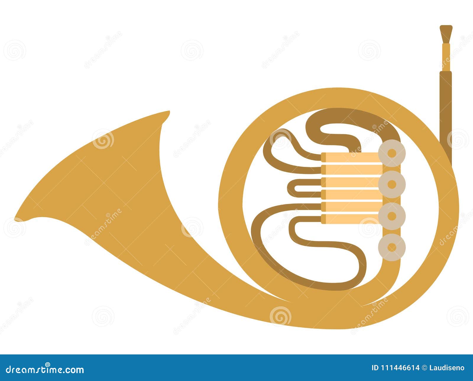 Isolated Horn Icon. Musical Instrument Stock Vector - Illustration of ...