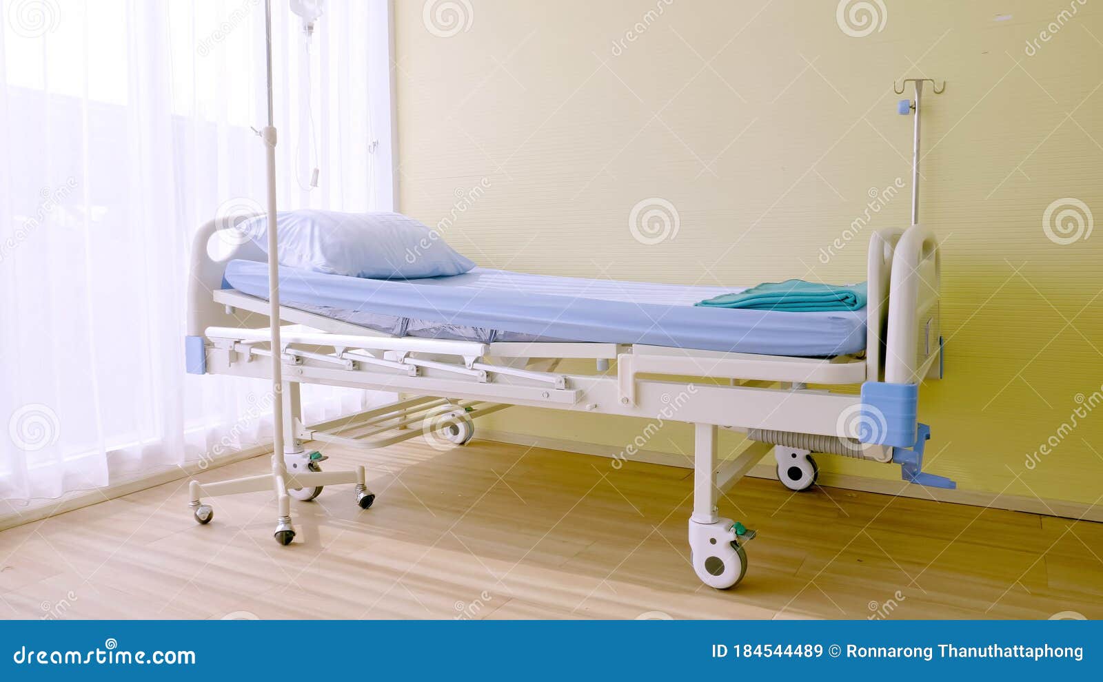 Isolated Hospital Room With A Bed And Medical Equipment In The Hospital ...