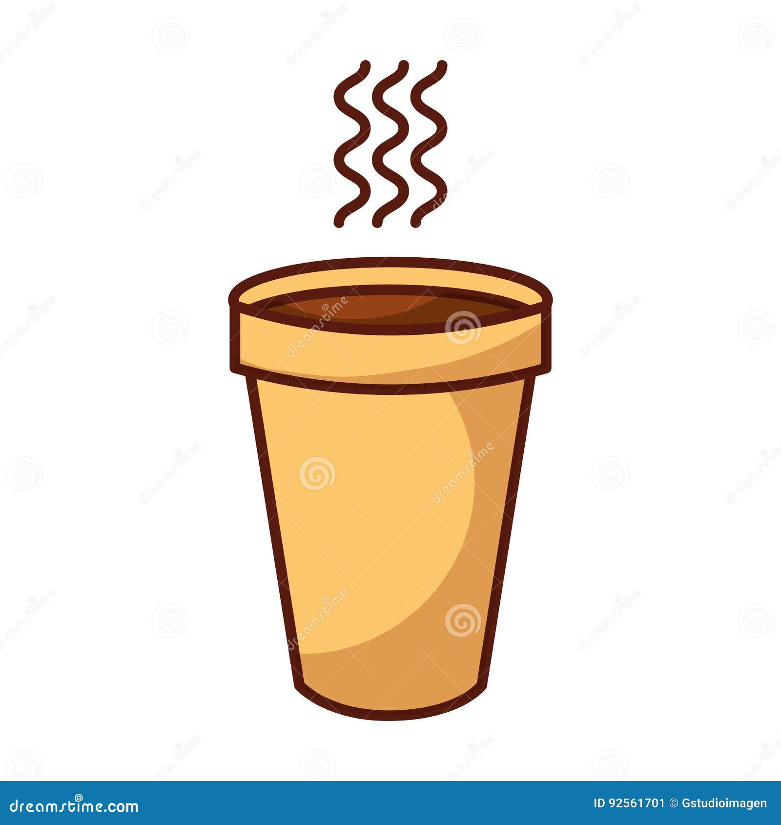 Isolated hot cup stock vector. Illustration of portable - 92561701