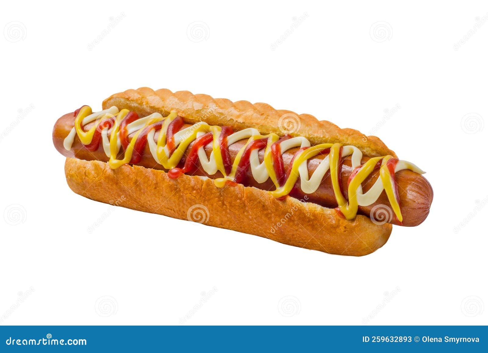 Isolated hot dog stock image. Image of white, street - 259632893