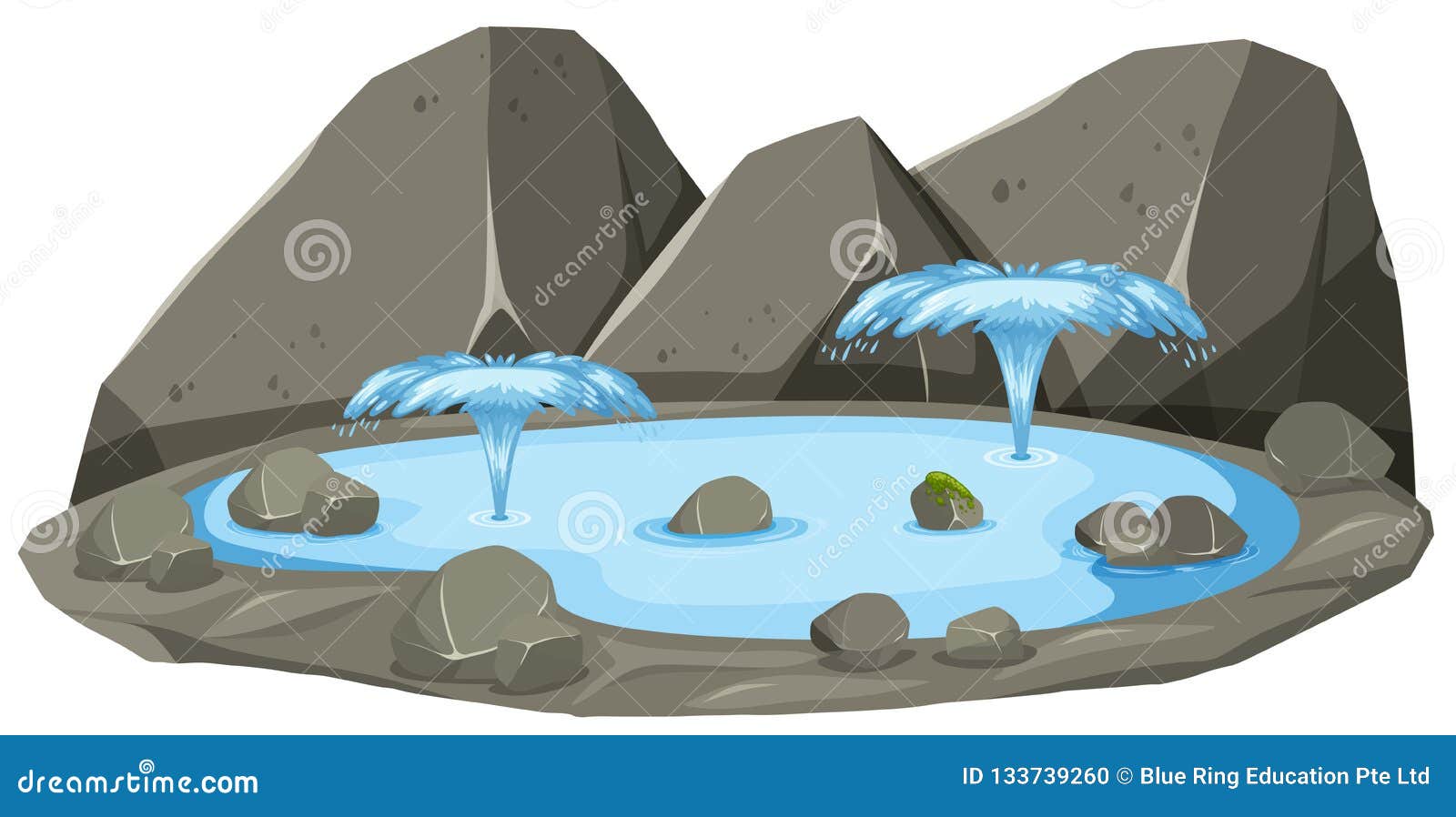 Isolated of hot spring stock vector. Illustration of cartoon - 133739260