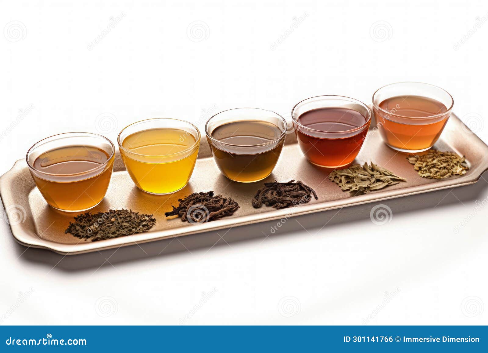 Isolated Hot Tea Sampler Gift Set on White Background. Different Teas ...