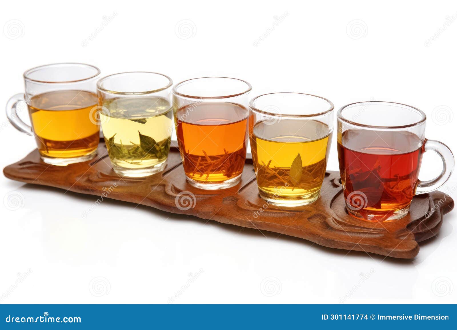 Isolated Hot Tea Sampler Gift Set on White Background. Different Teas ...