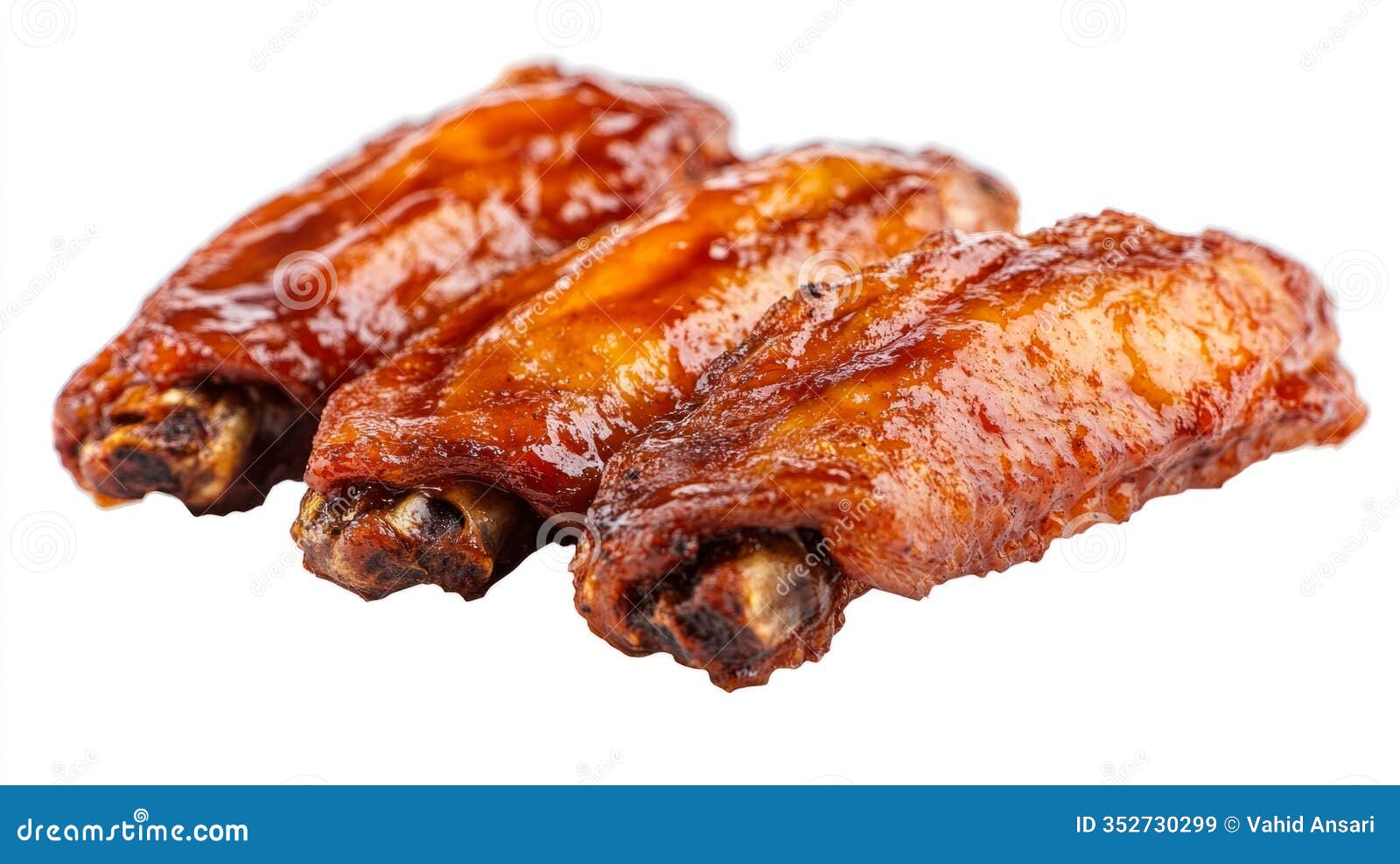 Isolated Hot Wing on White Background Stock Image - Image of meat ...