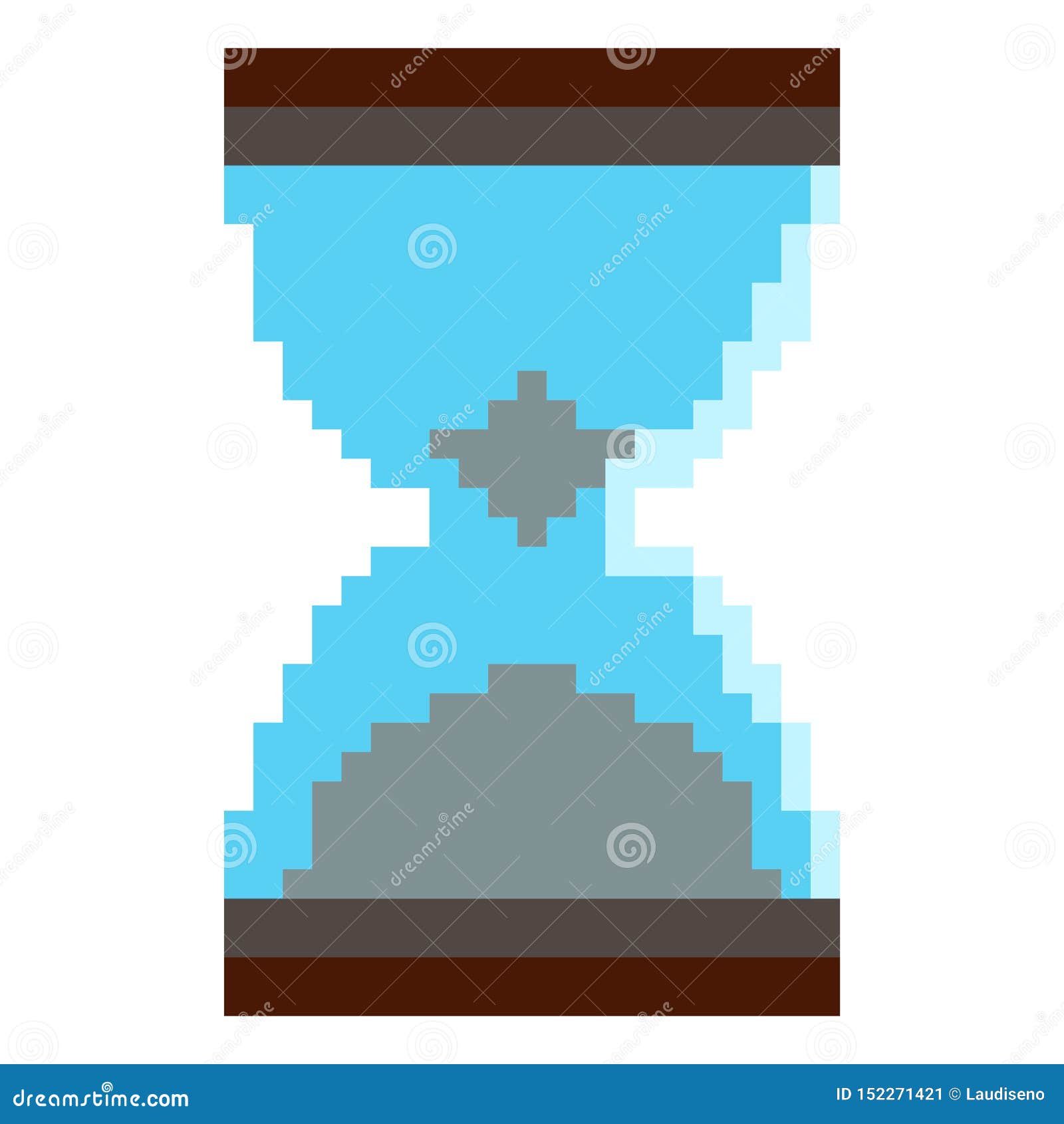 Isolated Hourglass Pixelated Icon Stock Vector - Illustration of ...